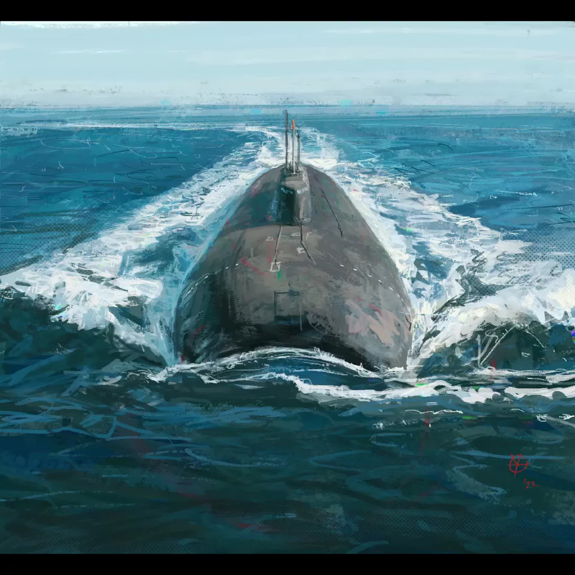 ArtStation - Oscar class submarine sketch