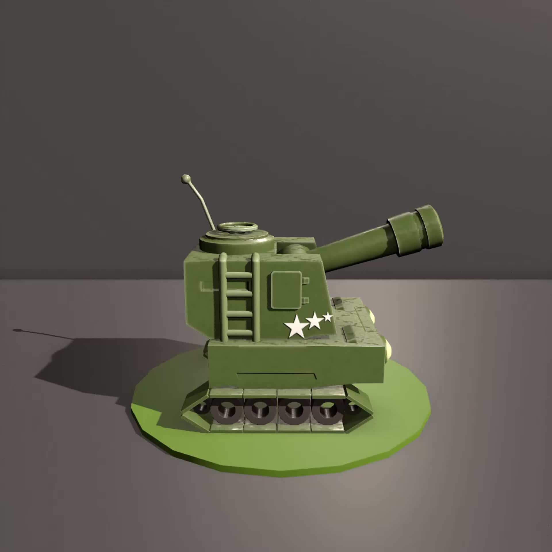 ArtStation - Cartoon Style Tank 3D