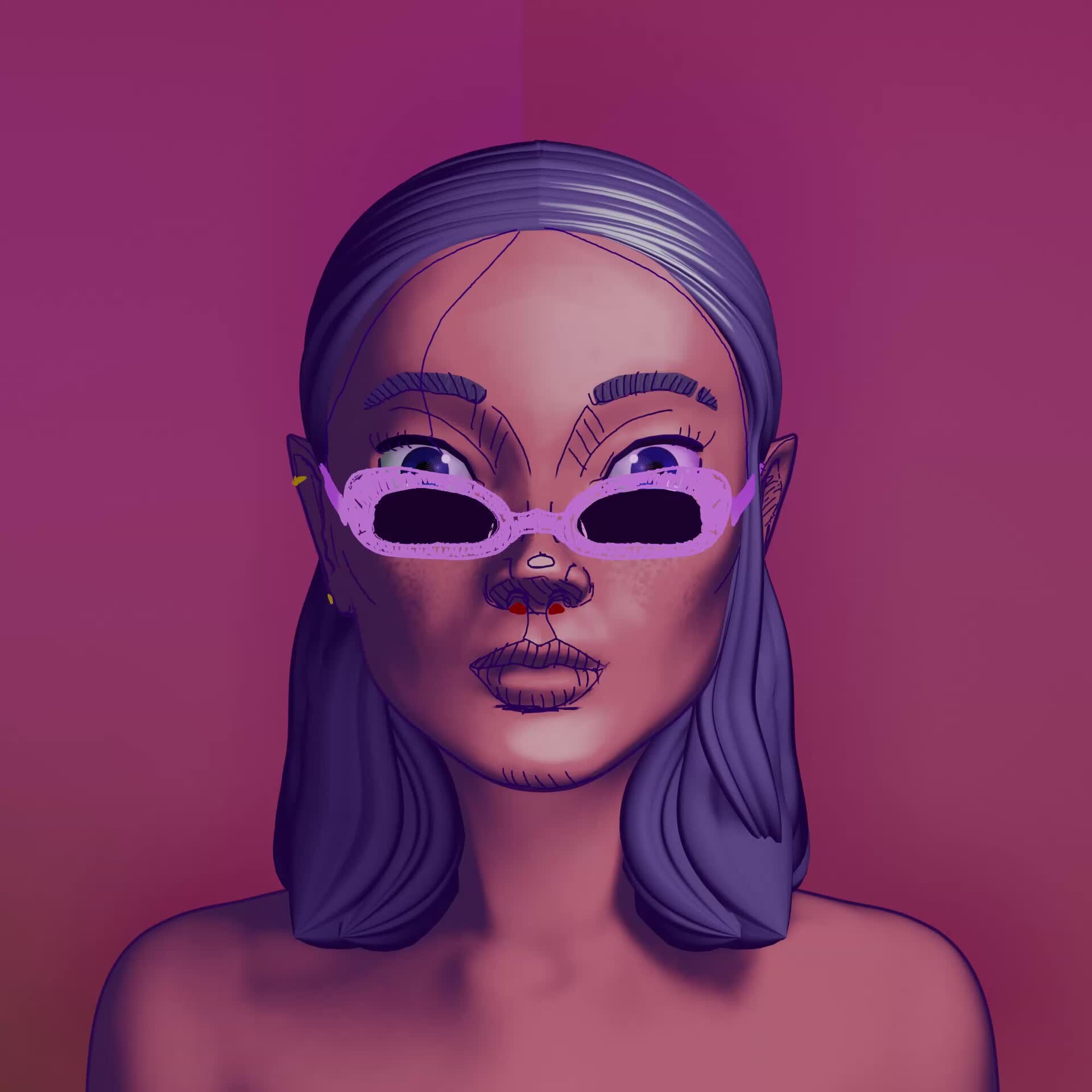 ArtStation - Girl with nosebleed