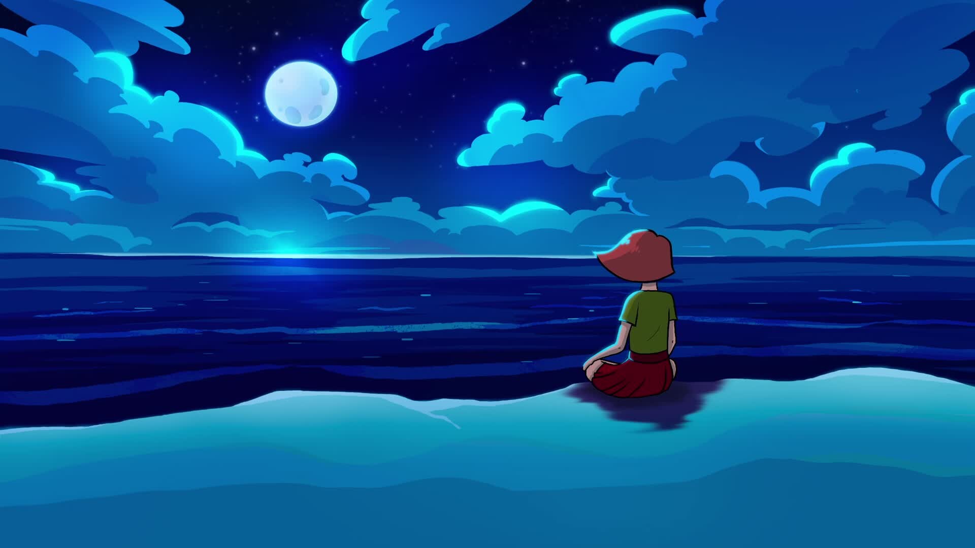 ArtStation - SEA NIGHT WATER ANIMATION