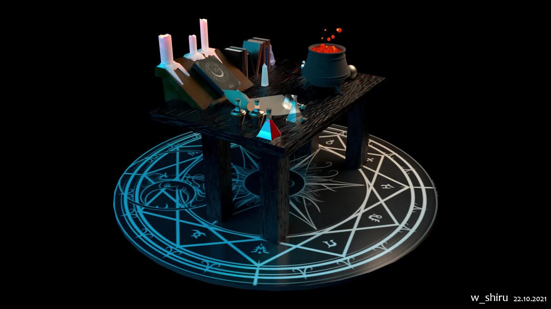 ArtStation - A Witch's Desk
