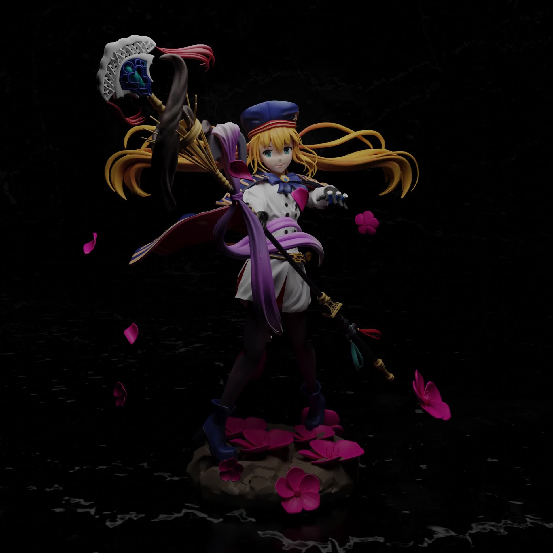 ArtStation - Artoria Caster 3D Model sculpture