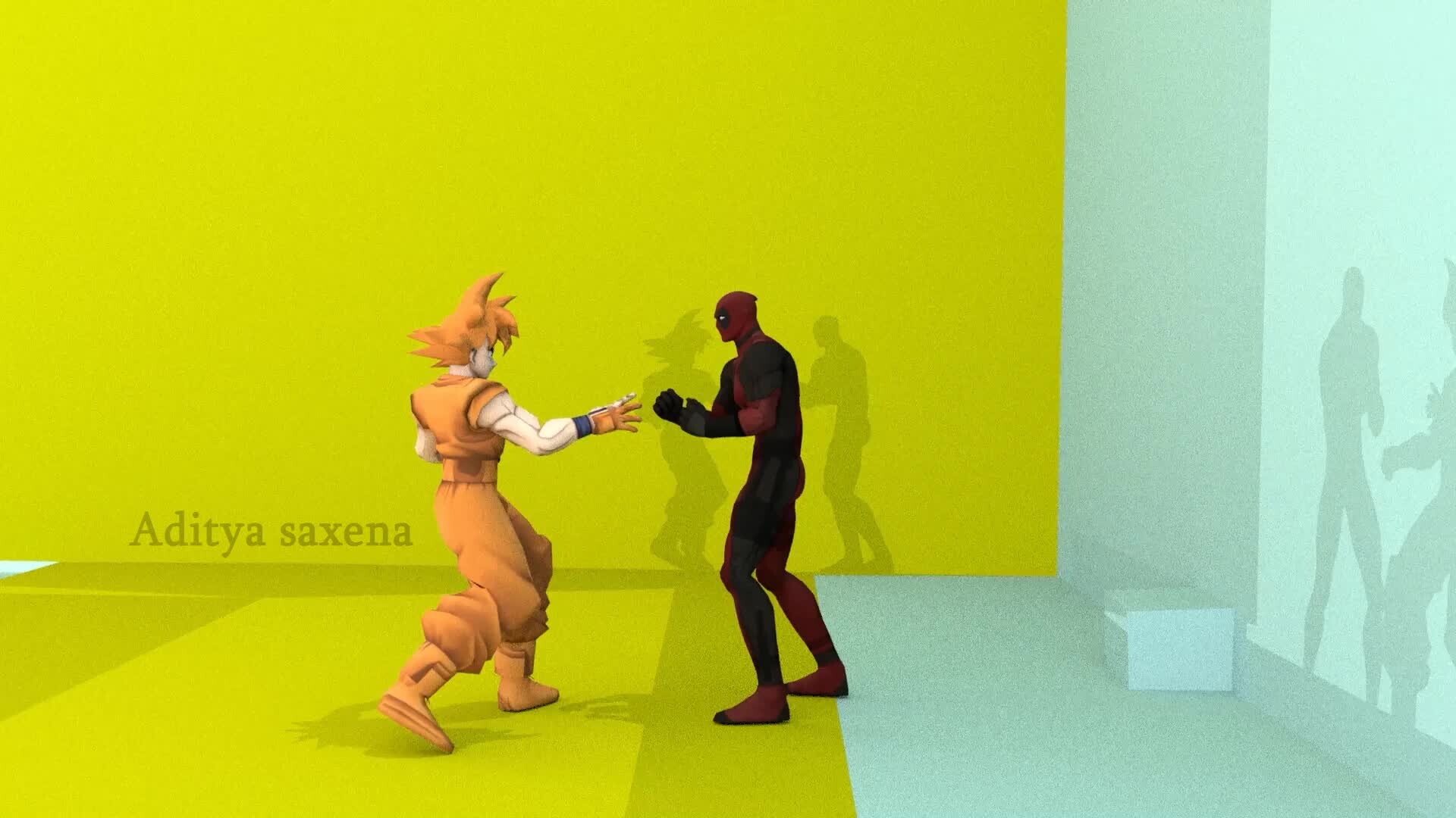 ArtStation - Goku vs Deadpool