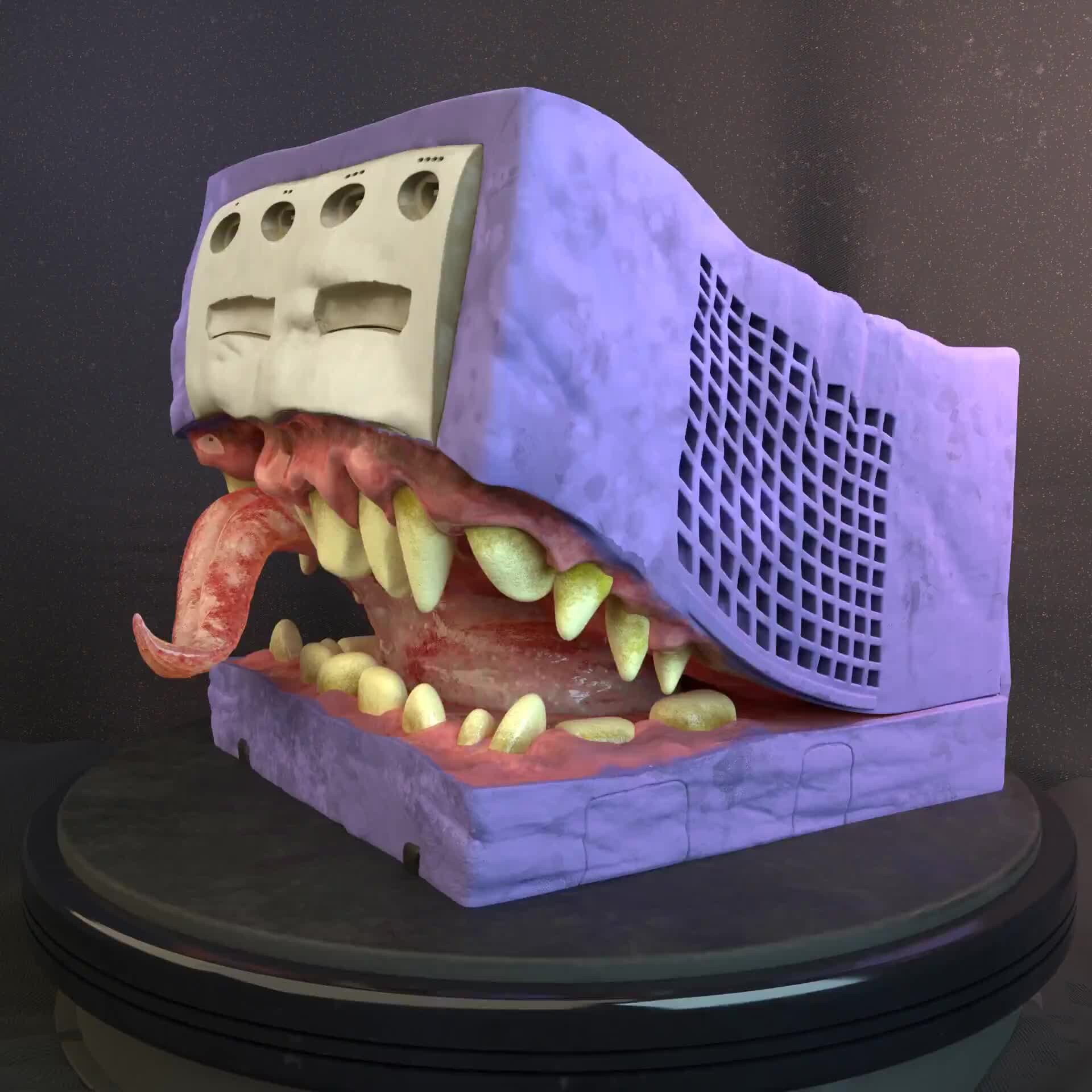 ArtStation - Mimic GameCube (Maya, ZBrush, Substance Painter, Blender)