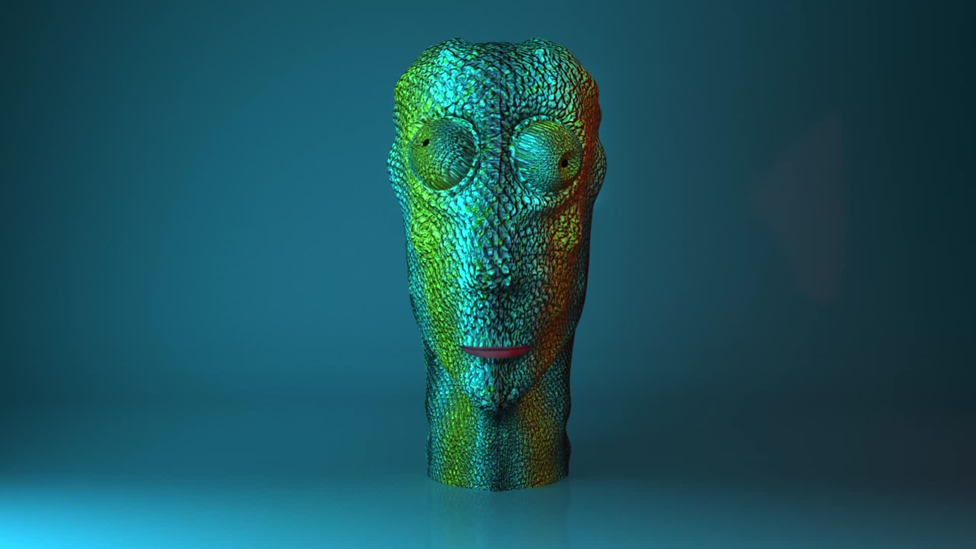 ArtStation - Humanoid lizard head modeling