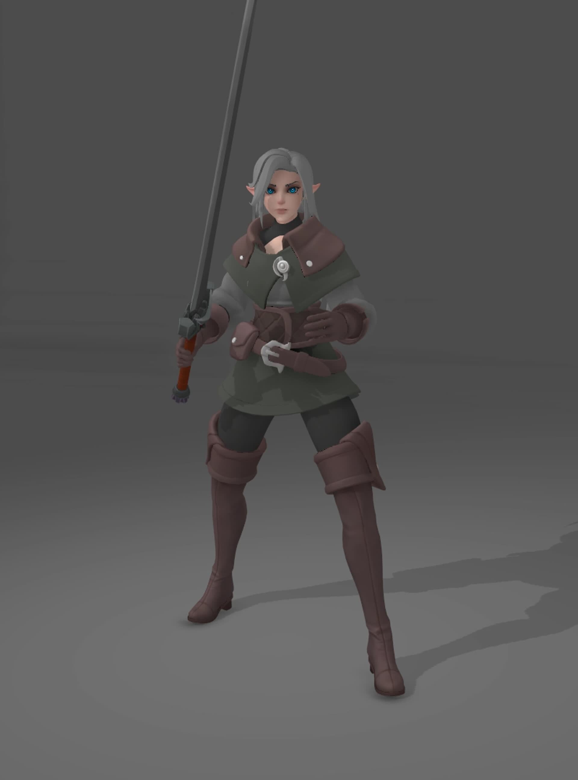 ArtStation - On Guard Idle