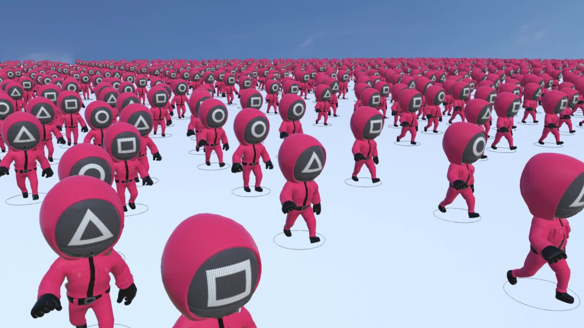 ArtStation - SQUID GAME CROWD SIM - RAGDOLL PHYSICS HOUDINI 2022