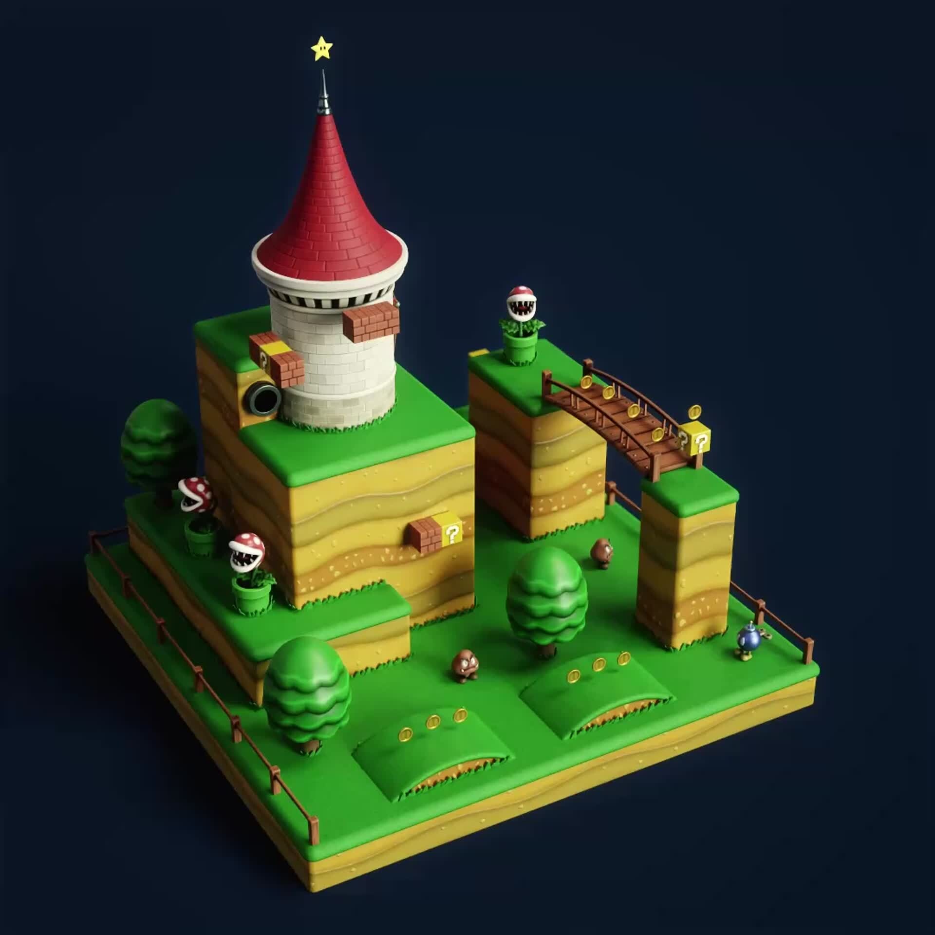 ArtStation - Mario Diorama