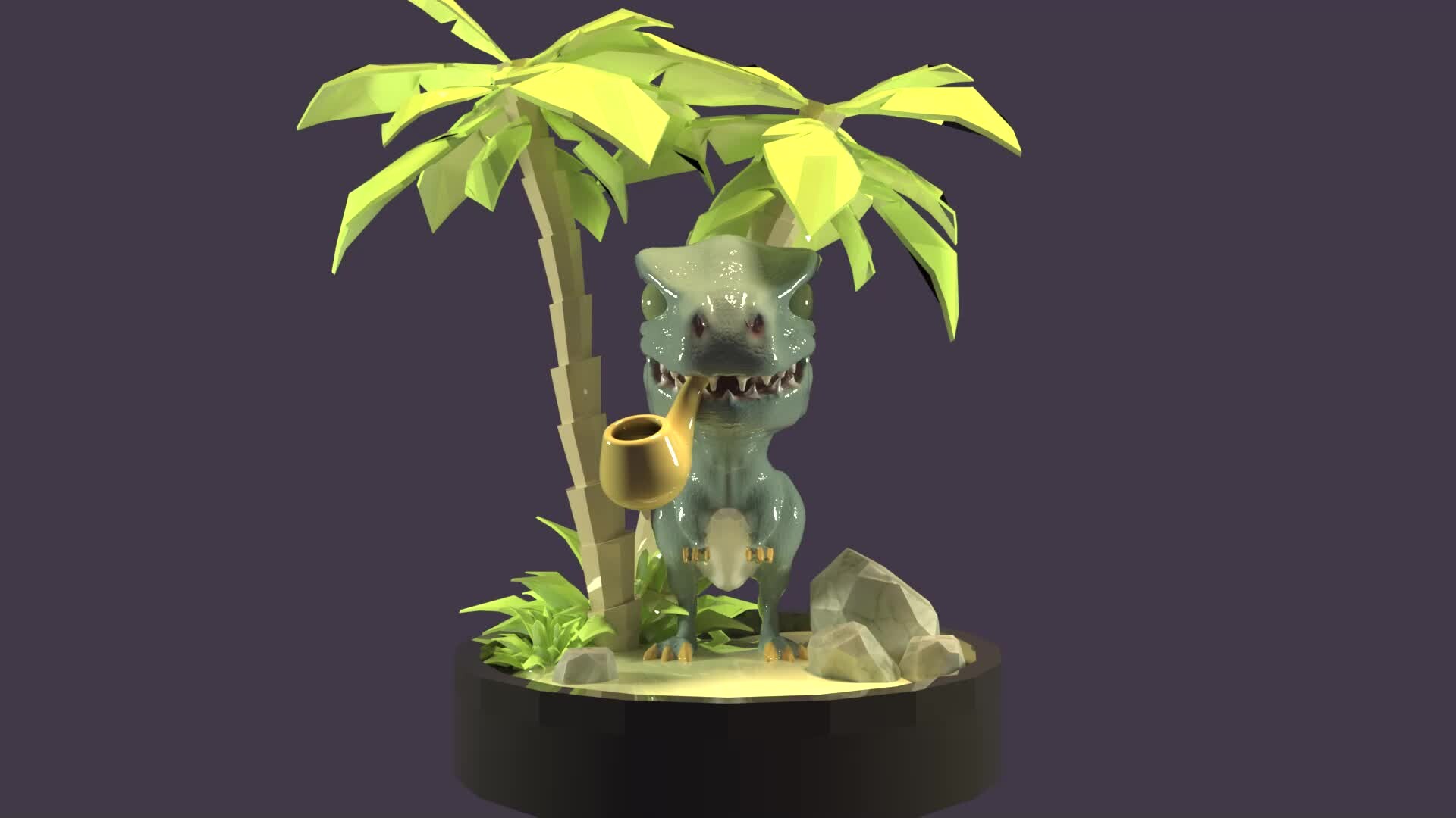ArtStation - Smoking dinosaur