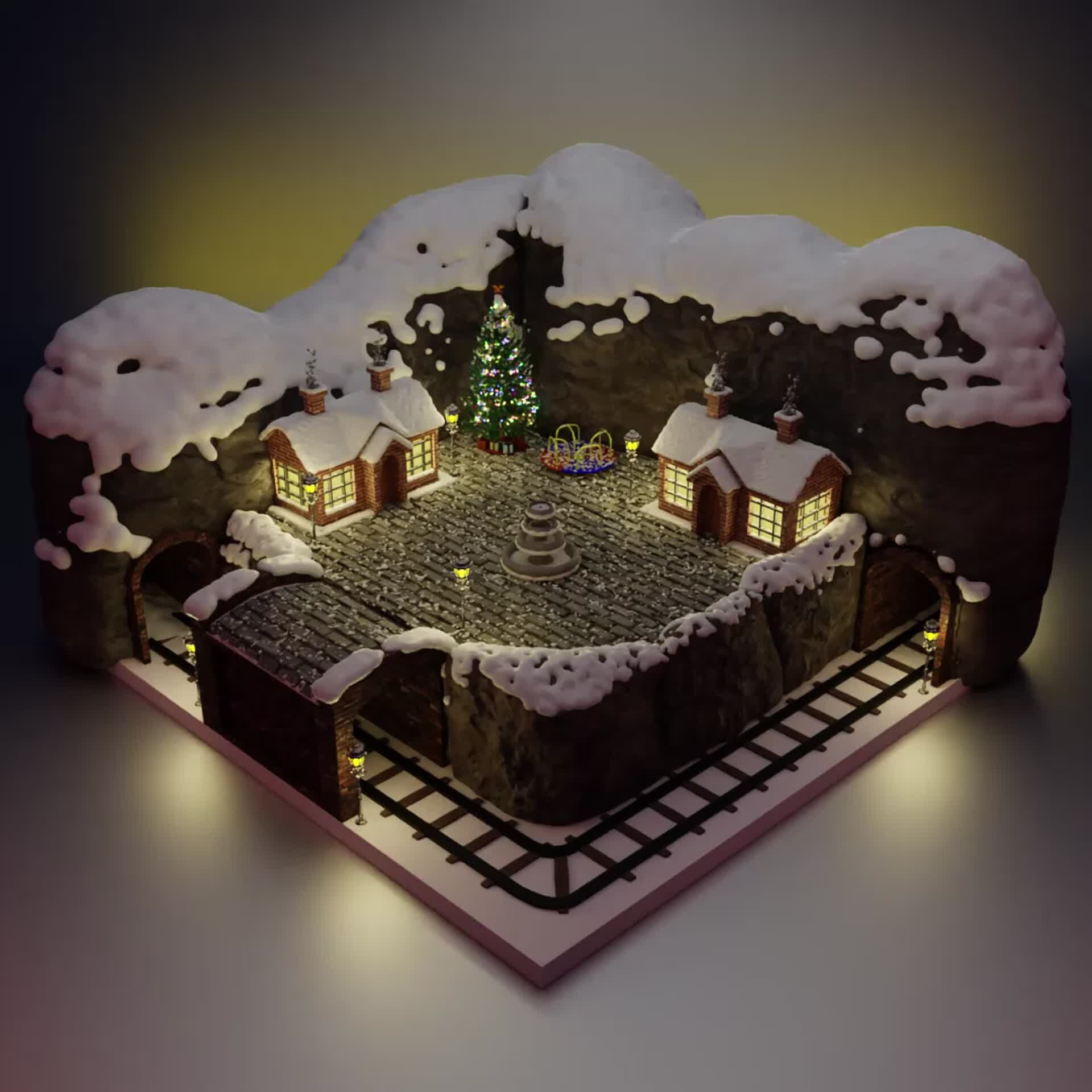 ArtStation - Christmas Isometric 3D Environment