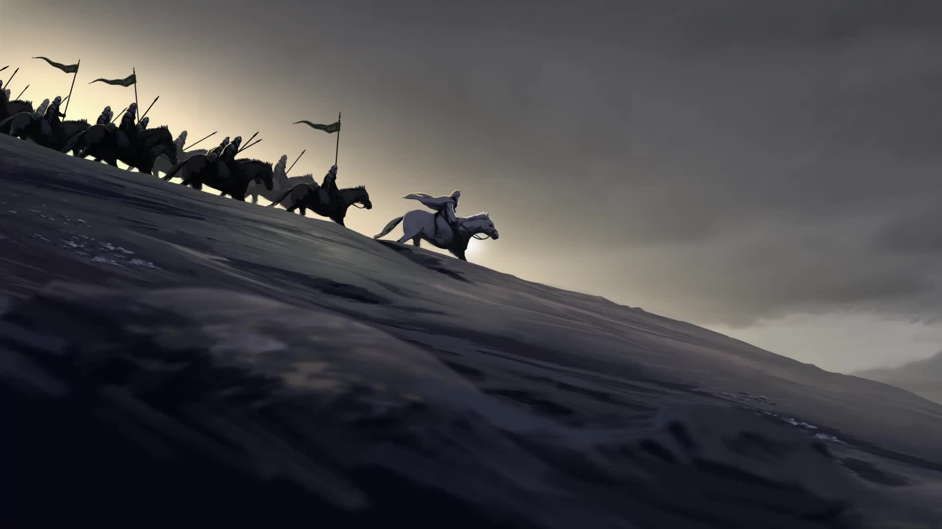 ArtStation - Riders of Rohan: Gandalf rallies the Rohirrim