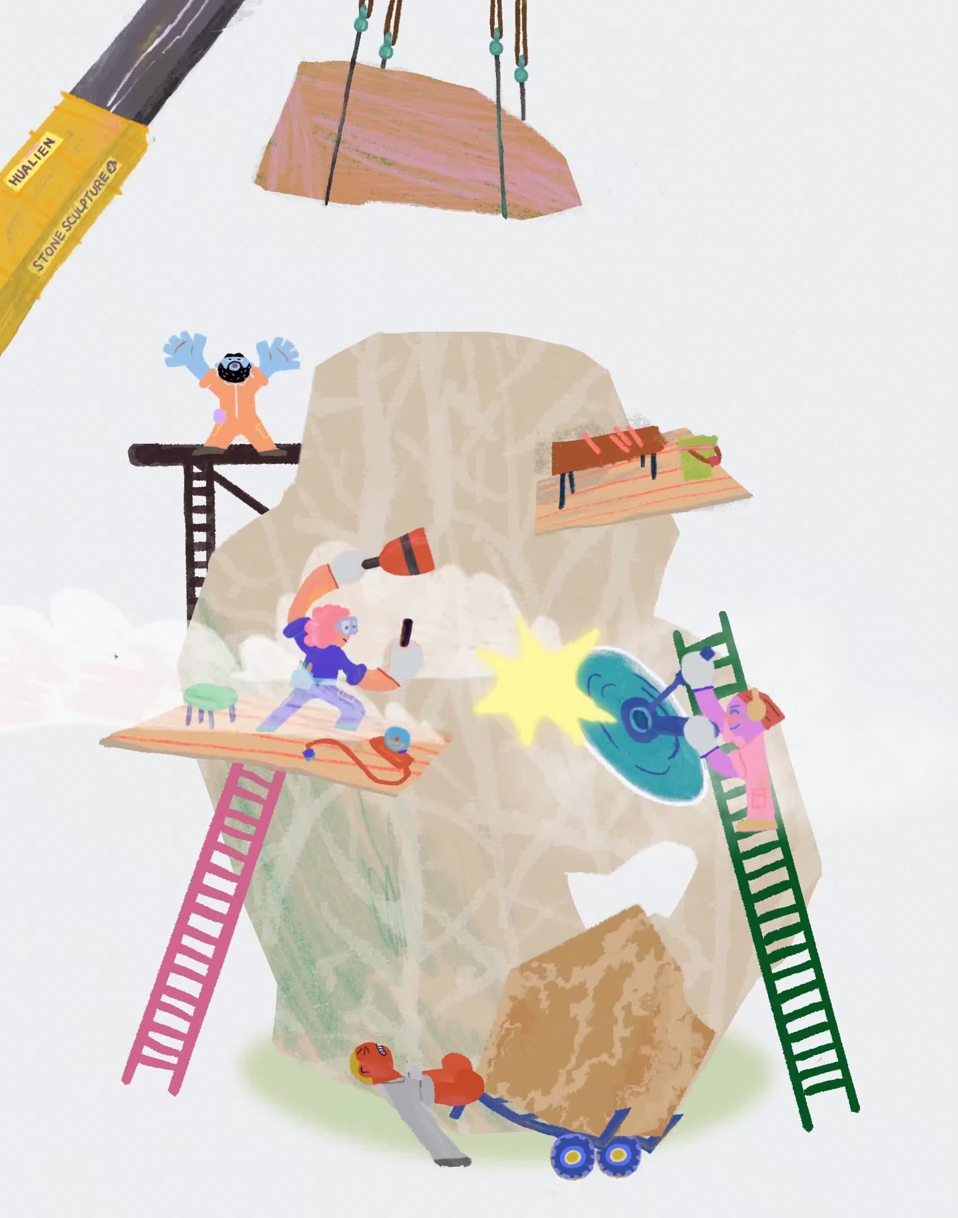 ArtStation - Big Stone Construction Short Animation