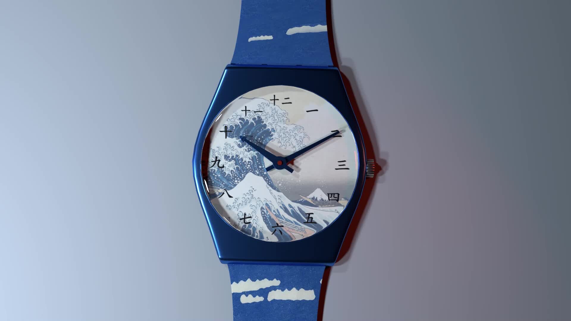 ArtStation - Stylized watch in Japanese prints