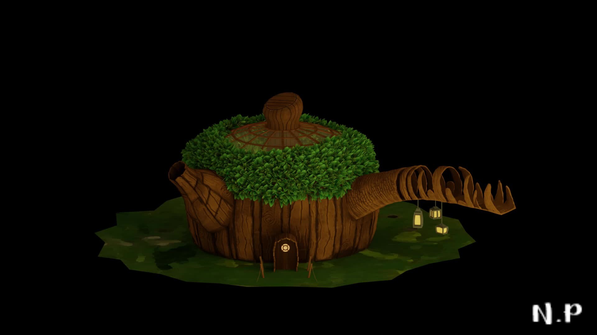 ArtStation - Stylized Teapot House
