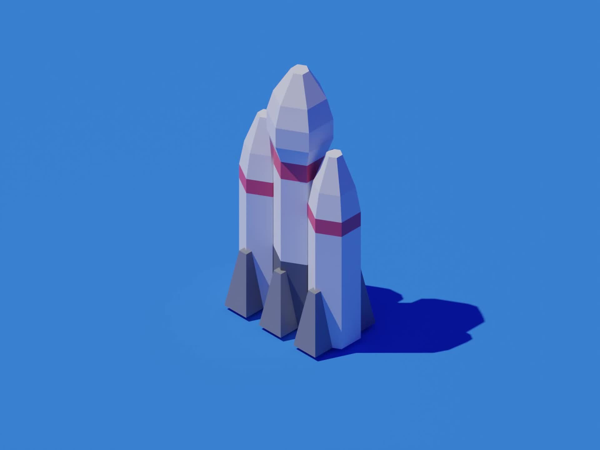 ArtStation - Falcon Heavy Low Poly Animation