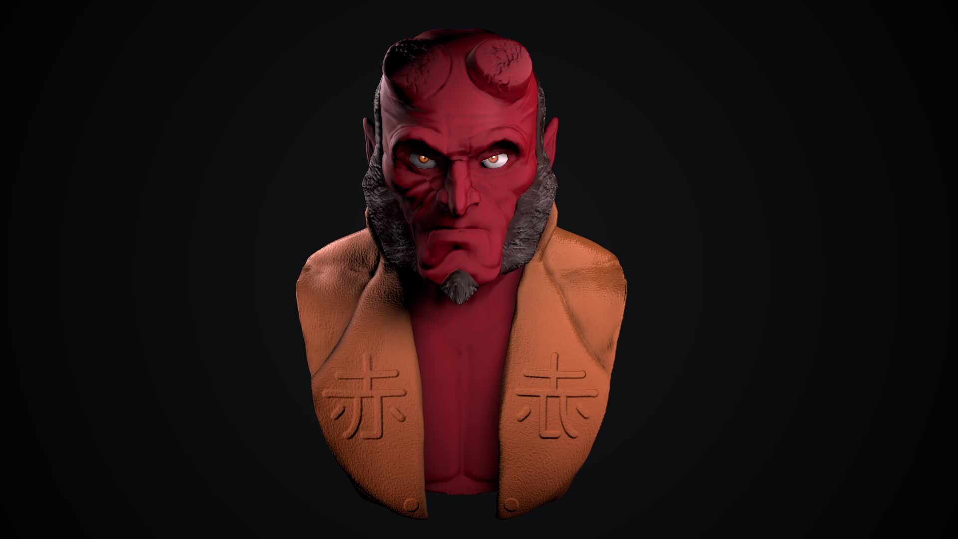 ArtStation - Hellboy In Japan - 3D Sculpt and Texturing