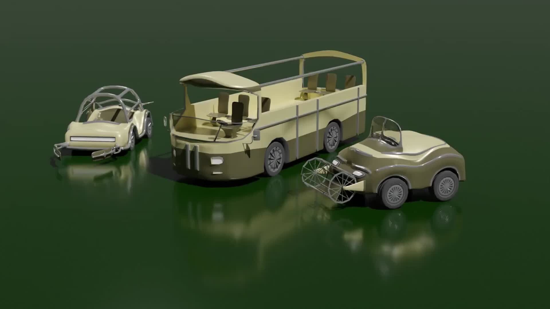 ArtStation - Lowpoly Animated Vehicles