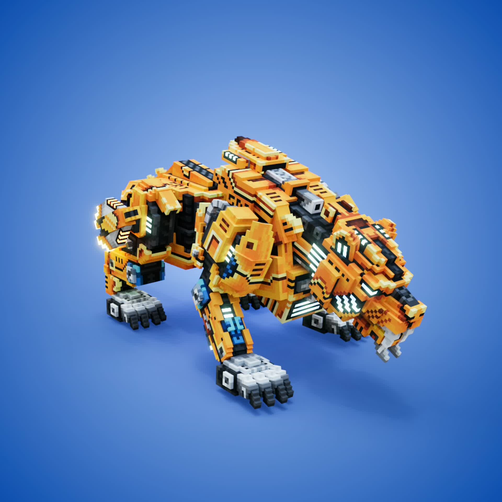 ArtStation - Tiger Mech Voxel