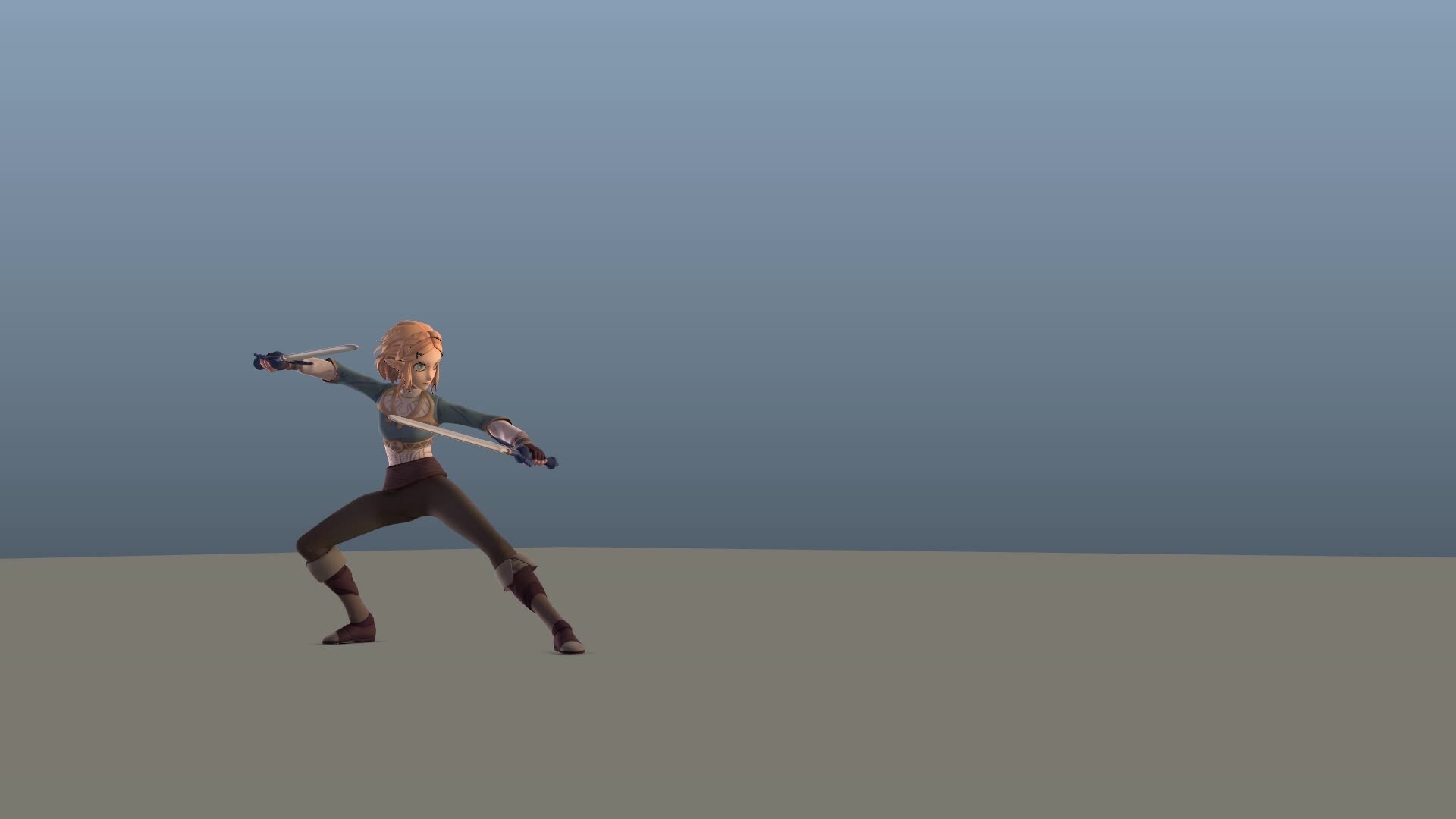 ArtStation - Zelda sword combo animation