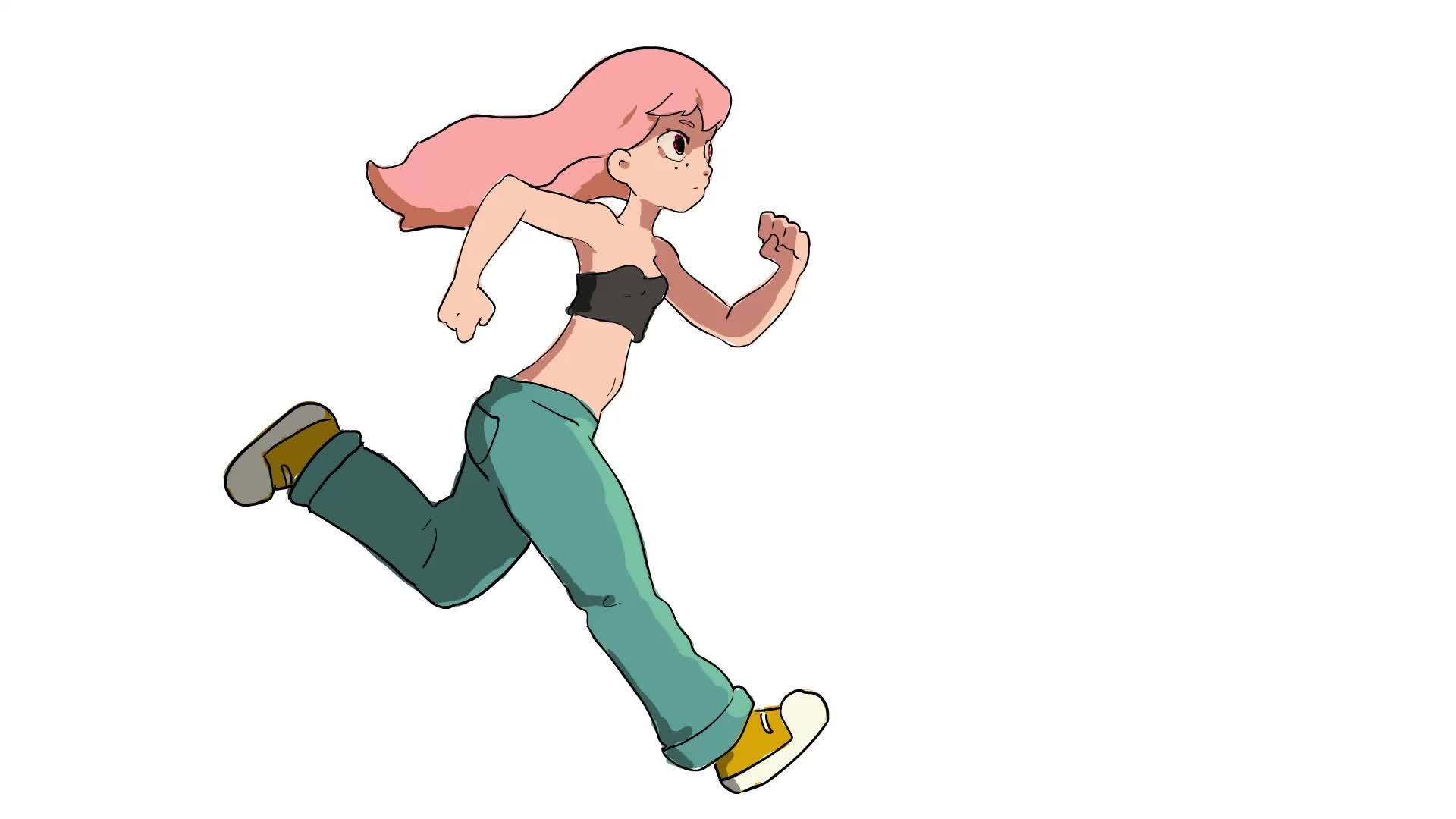 ArtStation - Running girl exercise