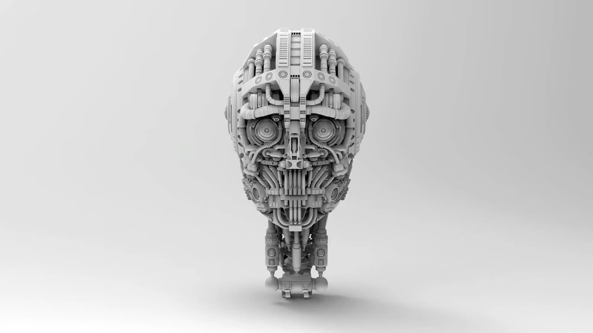 ArtStation - futuristic cyborg head