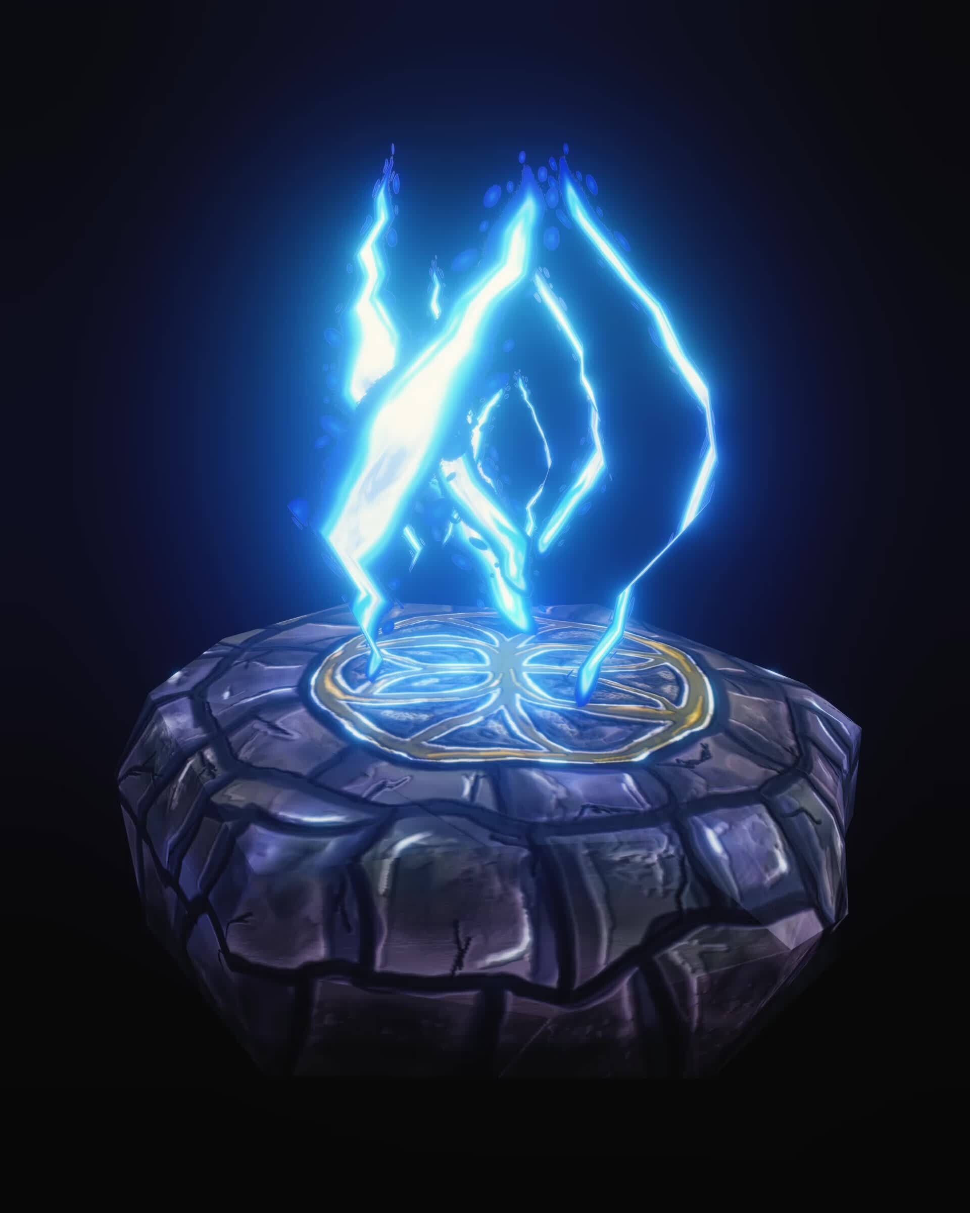 ArtStation - All hand painted low poly magical portal
