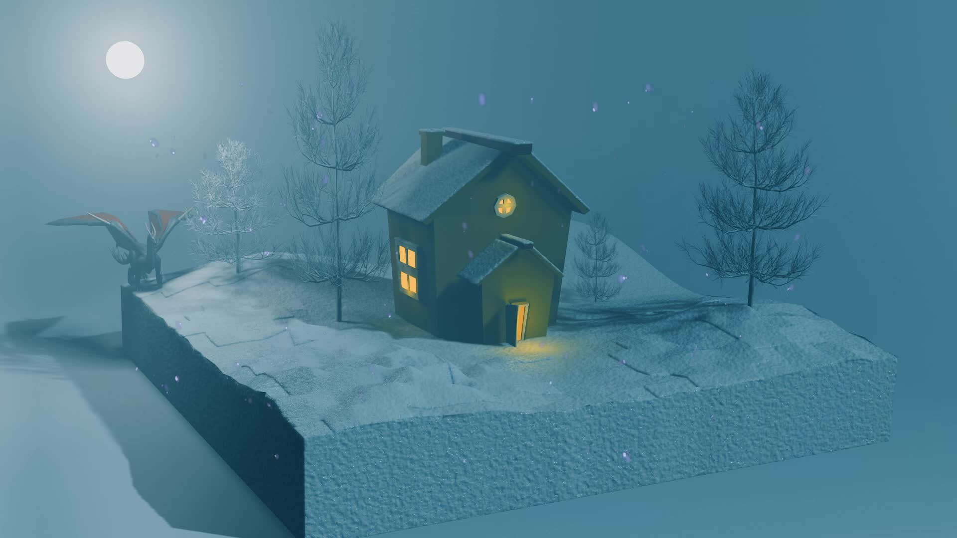 ArtStation - Snow house Dragon