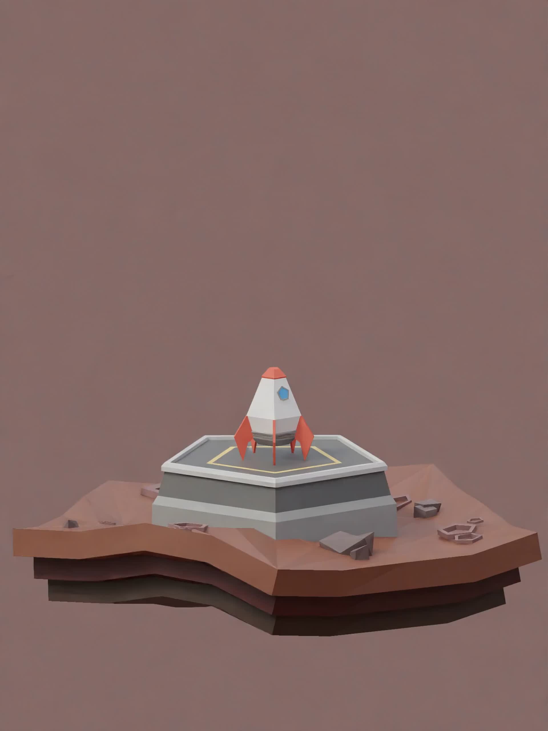 ArtStation - Low Poly Rocket