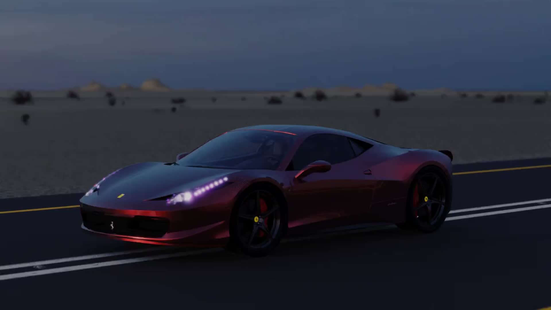 ArtStation - Ferrari 458 Italia with Environment - Blender