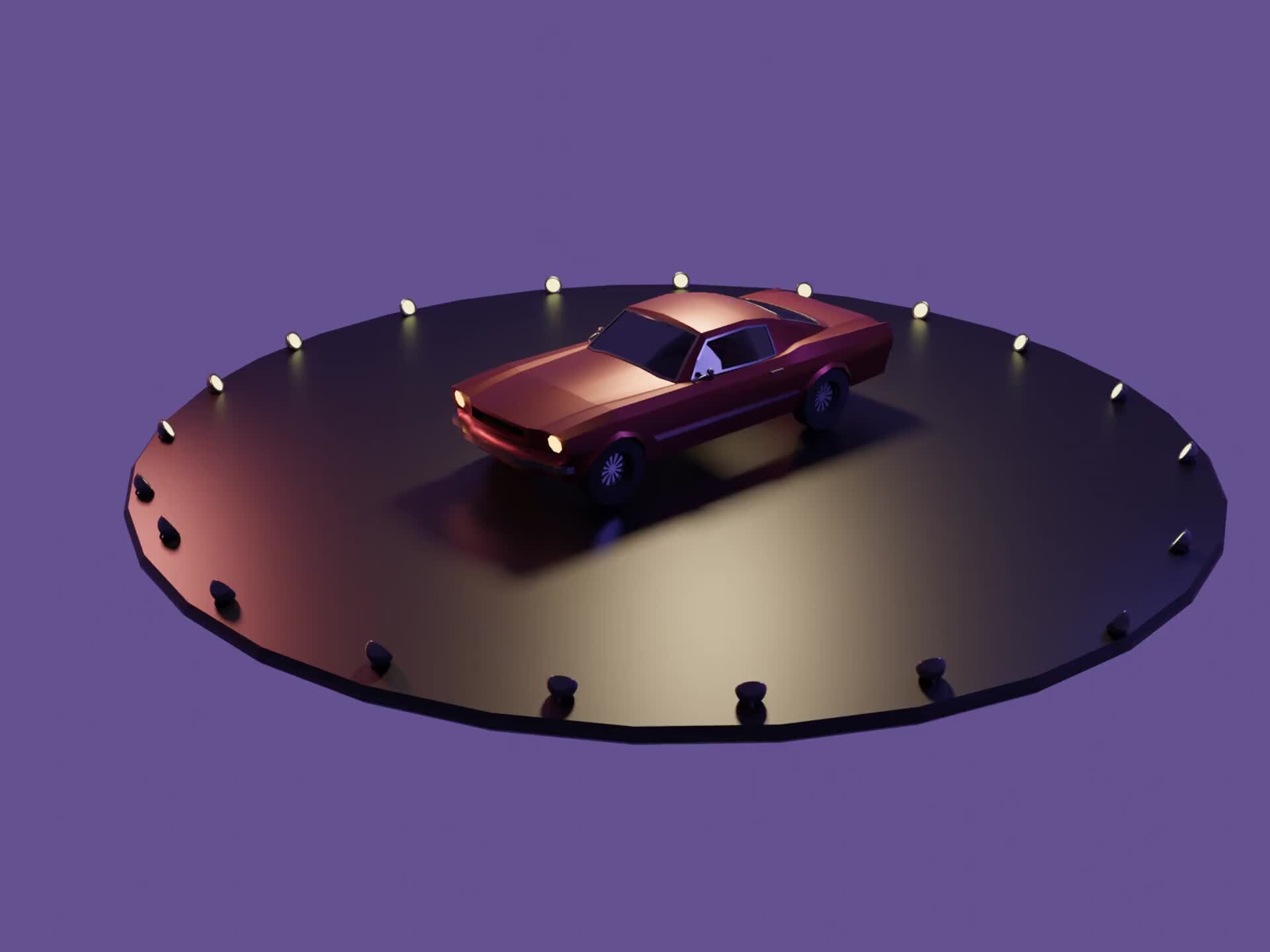 ArtStation - Low-poly 1965 Mustang