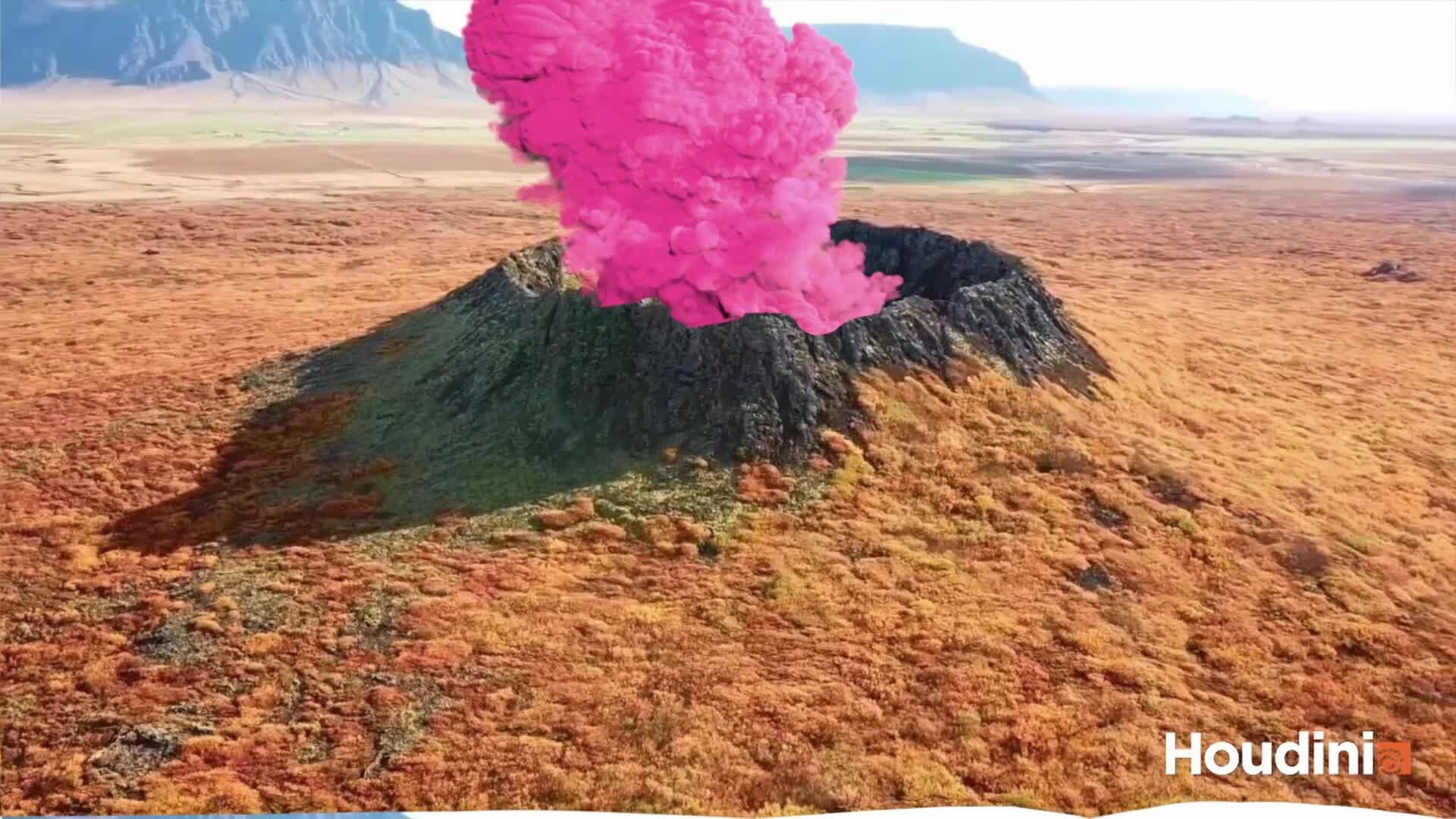 ArtStation - Pink volcano crater