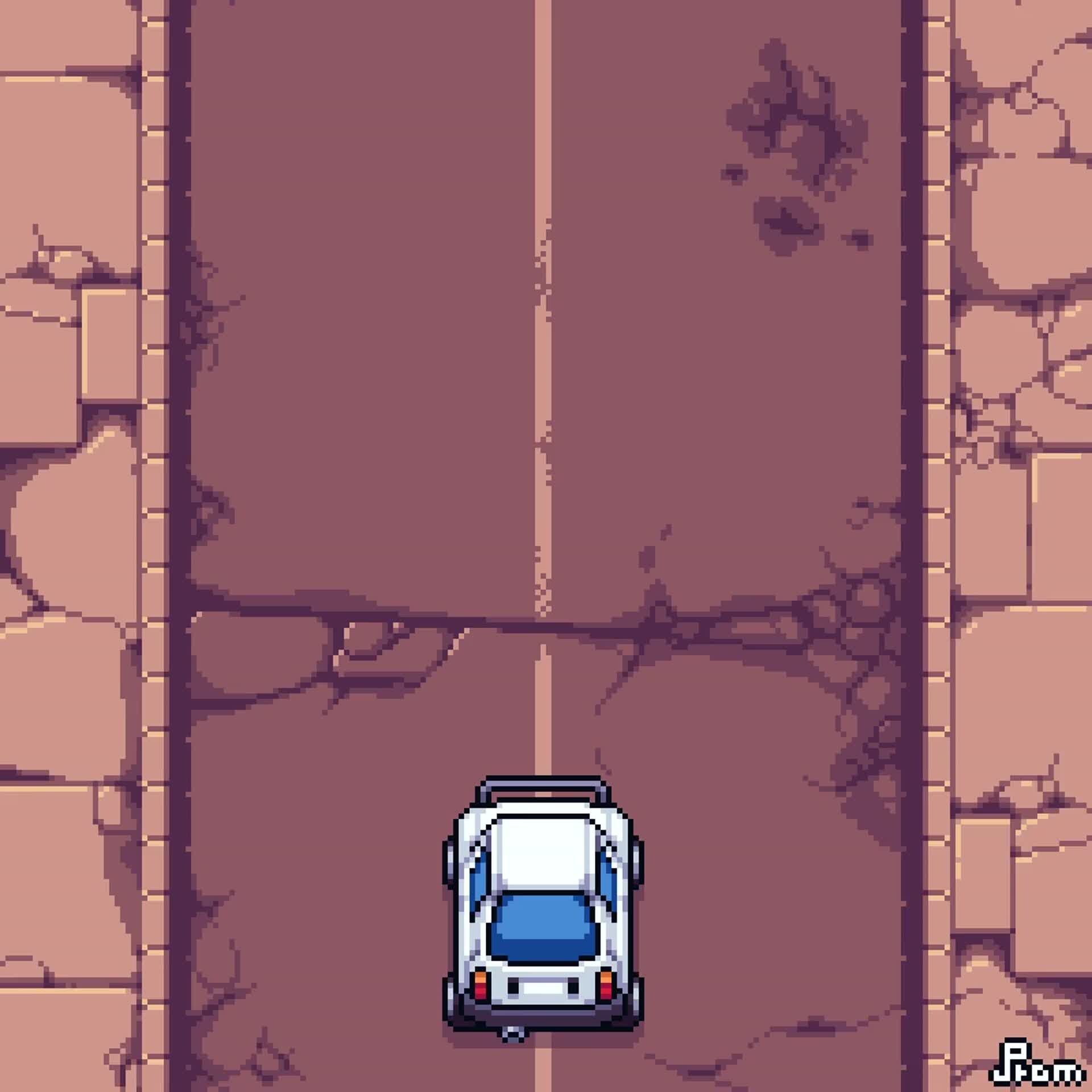 ArtStation - A car that runs over some zombies