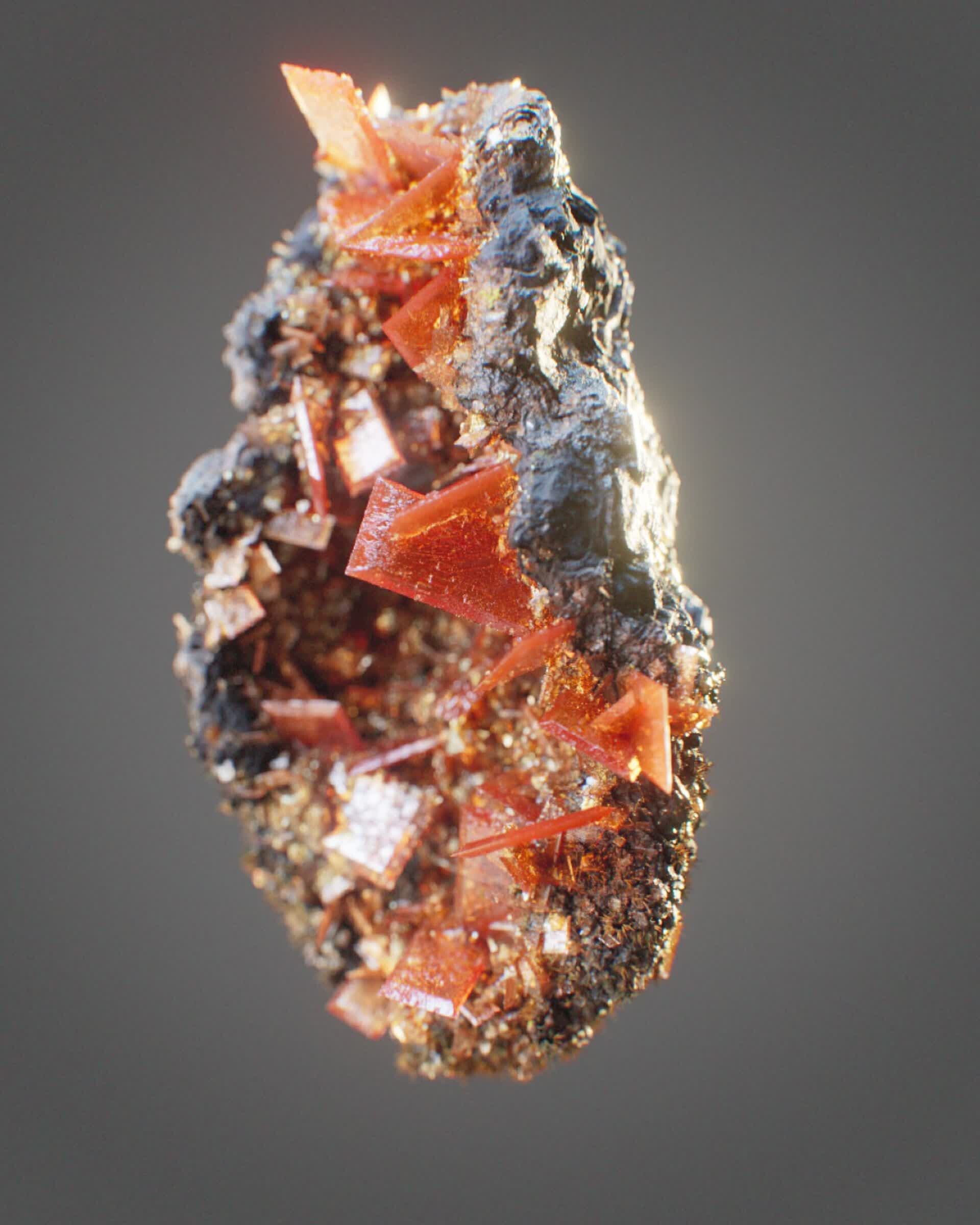 ArtStation - Gold Plated Wulfenite Crystal