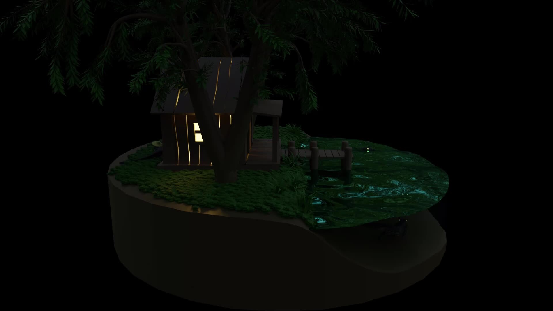 ArtStation - Swamp Shack Diorama