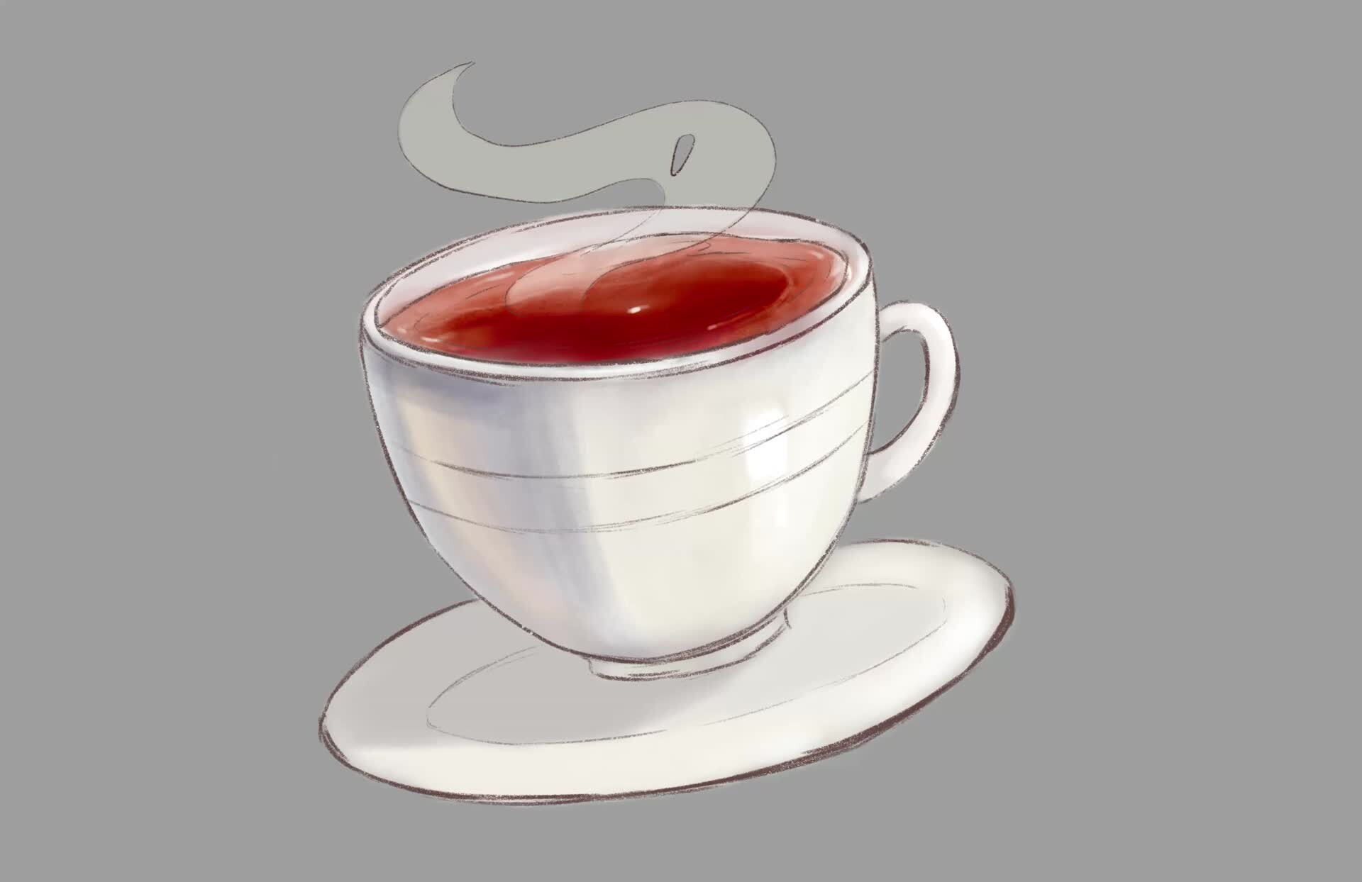 ArtStation - Tea Cup with Smoke Animation