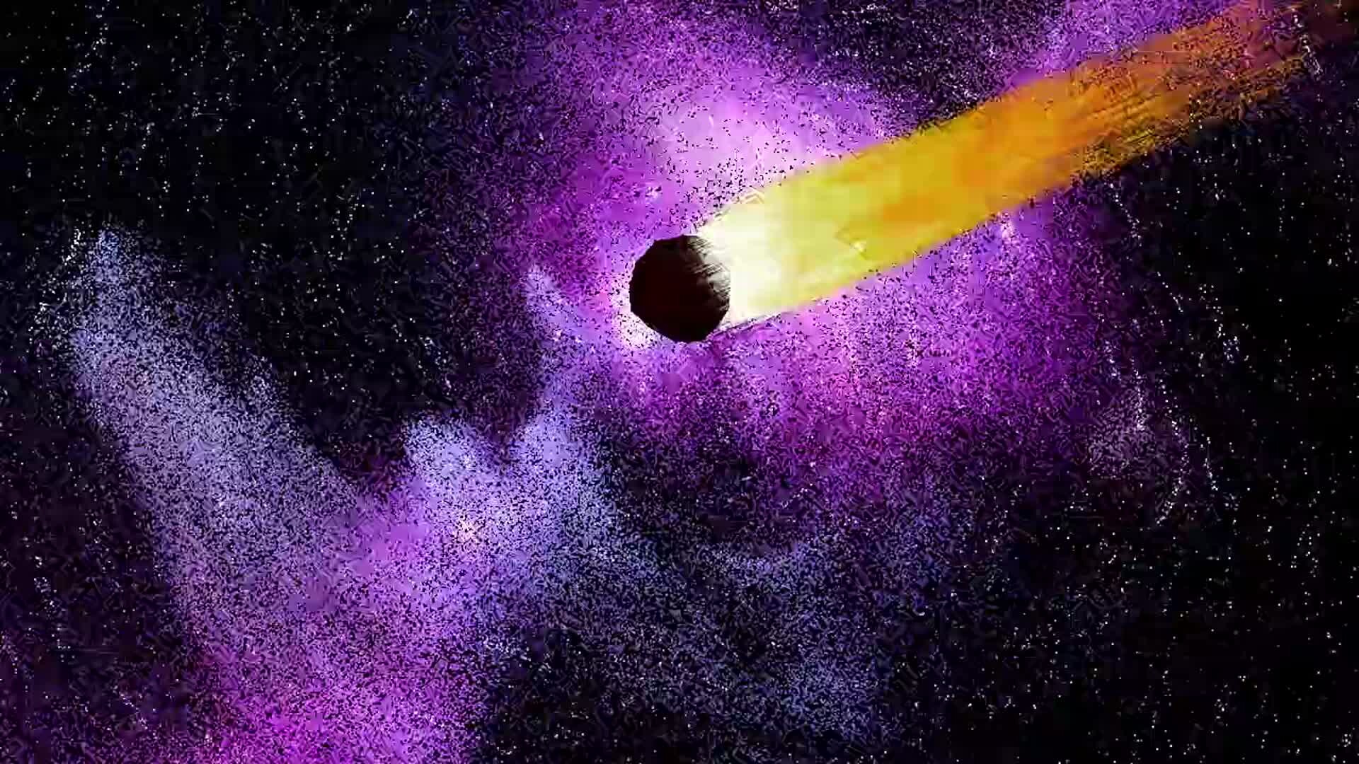 ArtStation - particle animation for space meteorite (homework)