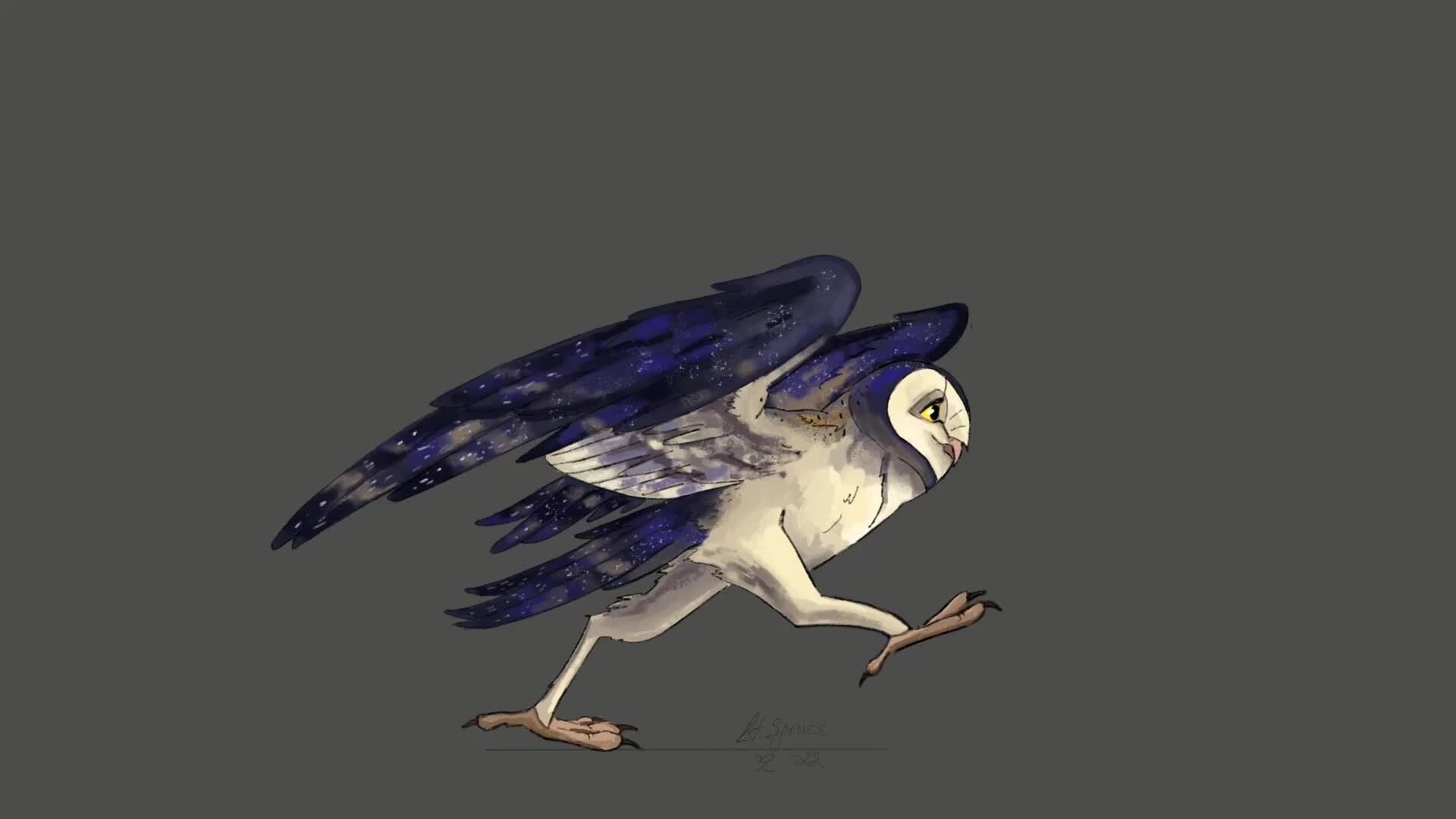 ArtStation - Owl walk animation