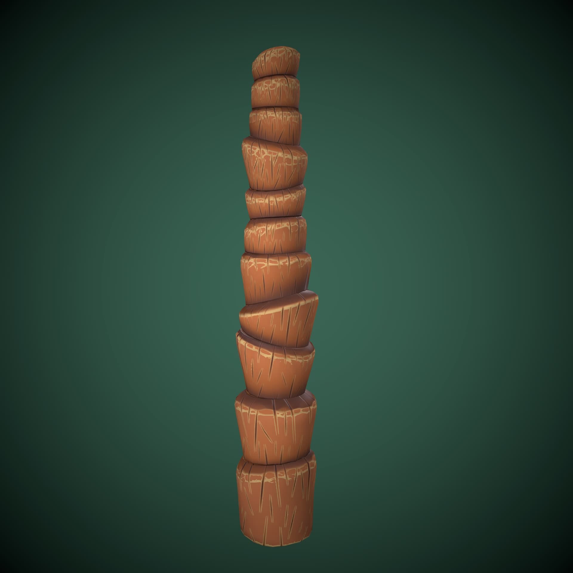ArtStation - Stylized palm tree trunk