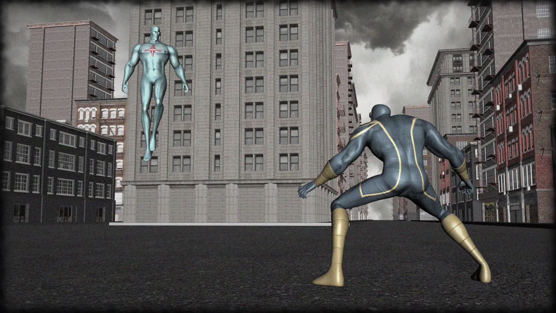 ArtStation - Superheroes fight scene