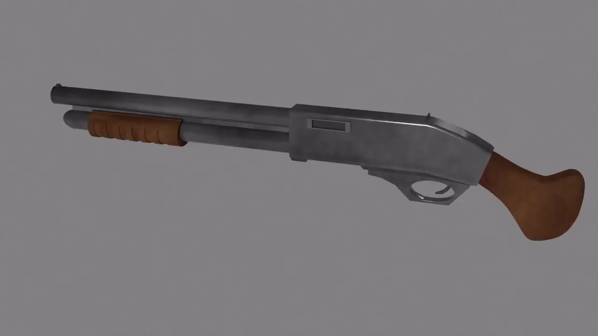 ArtStation - Low Poly Shotgun