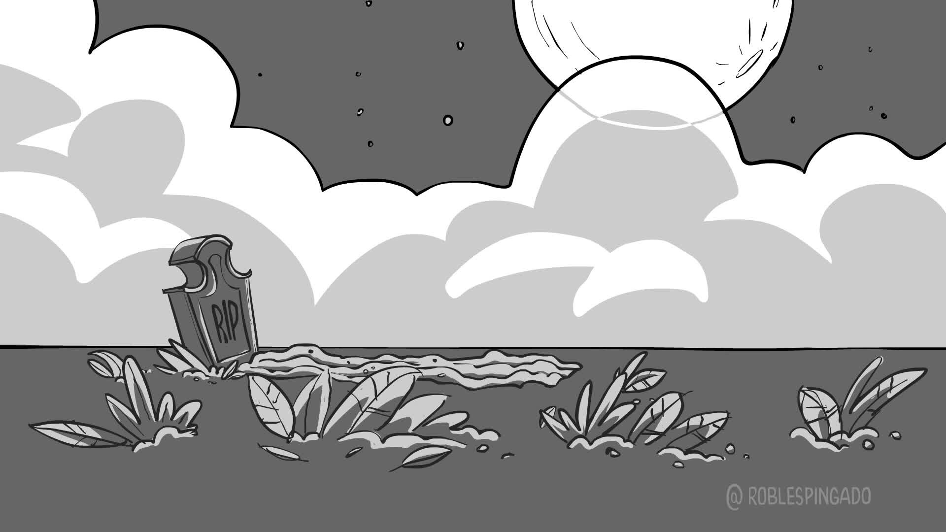 ArtStation - RIP! ☠️💀… 2d frame by frame animation.