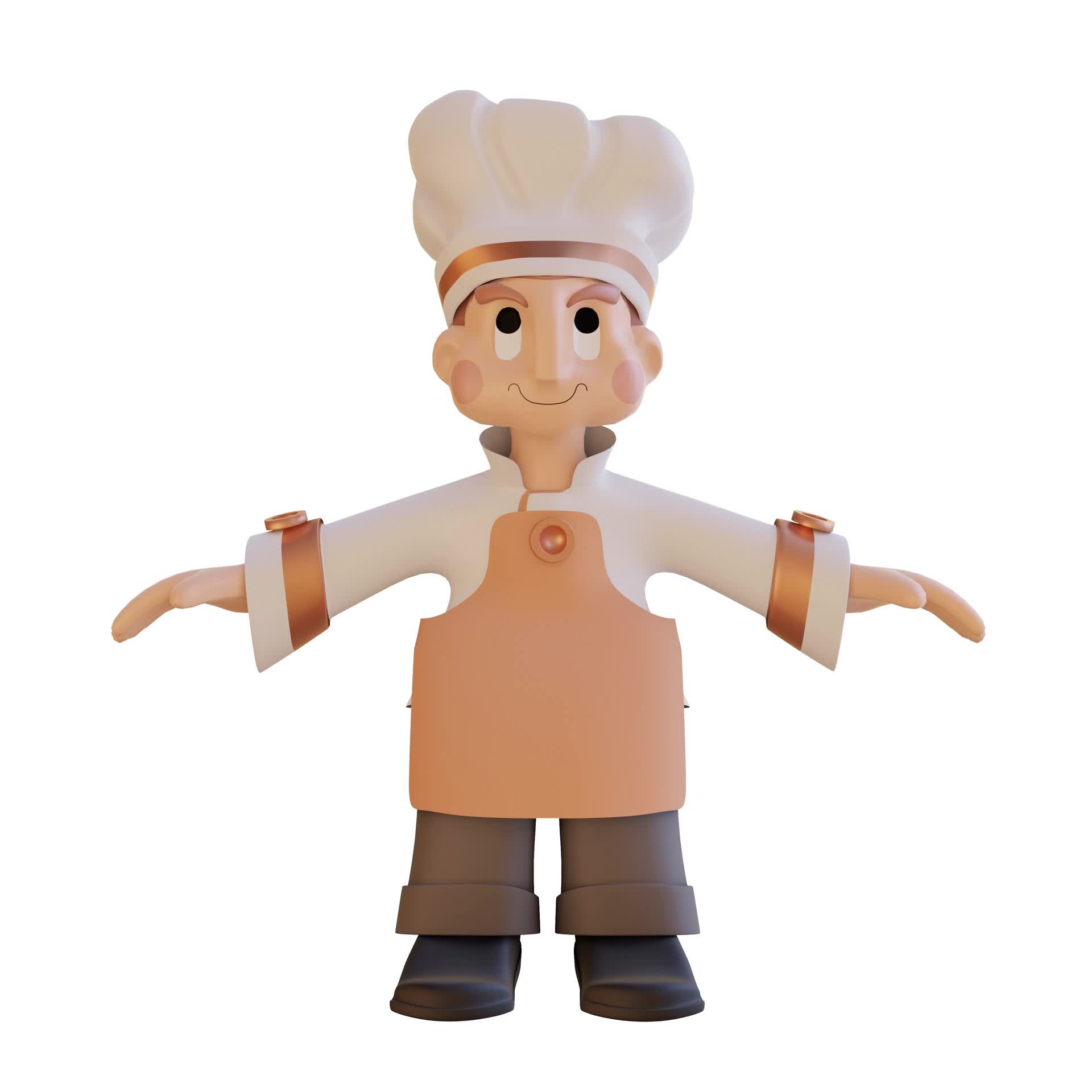 ArtStation - Cooking Game: Chef Character 3D Base Model Preview