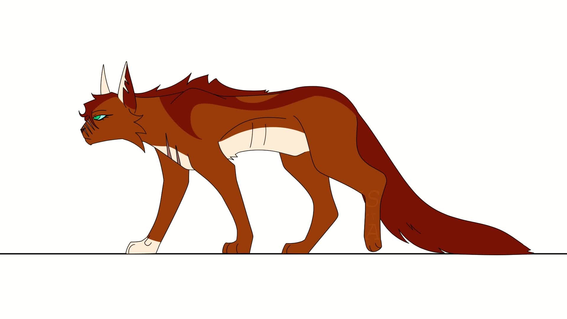 ArtStation - Cat walk cycle coloured