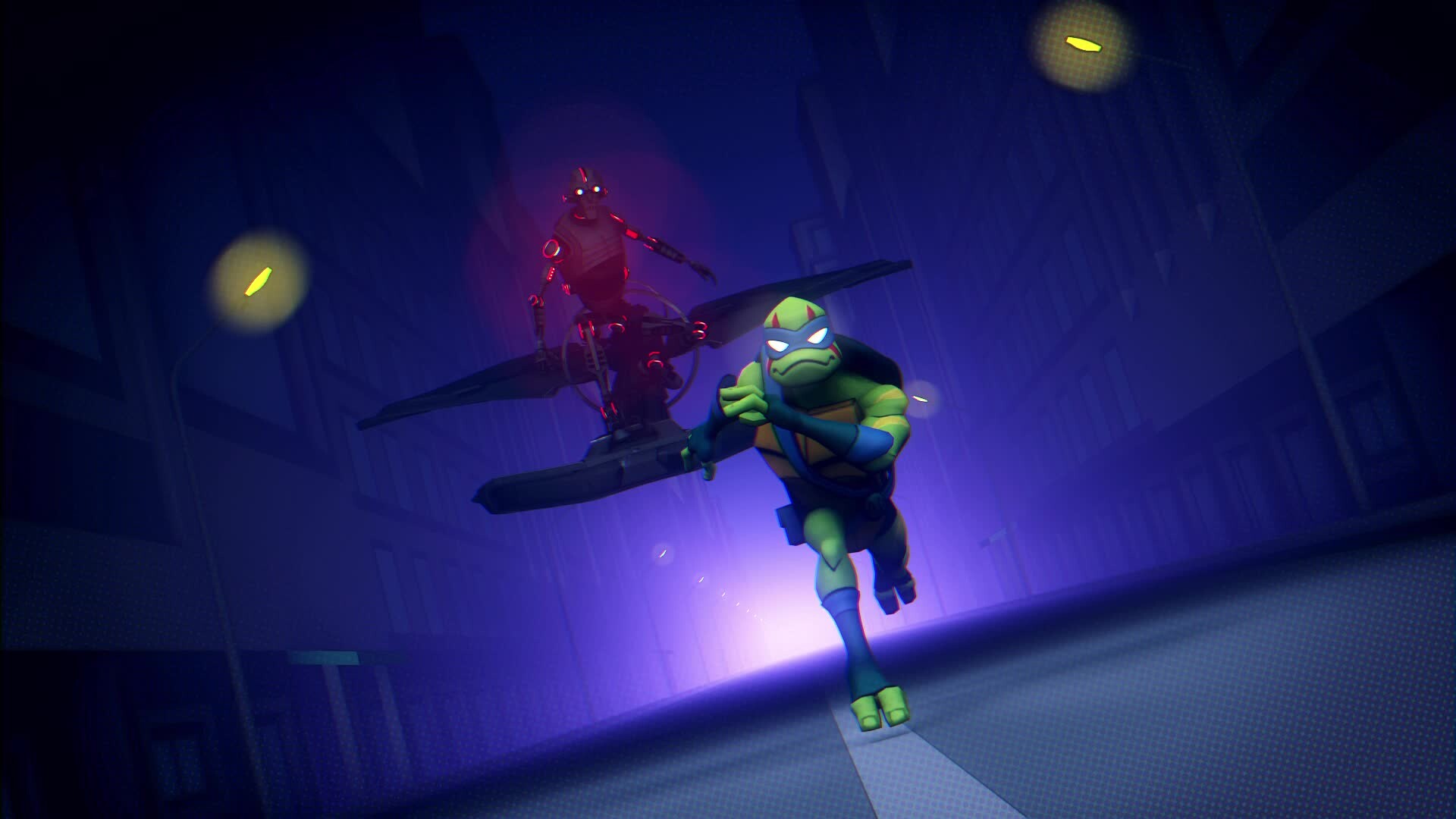 ArtStation - TMNT Leo running from the 🅲🆁🅰🅽🅶