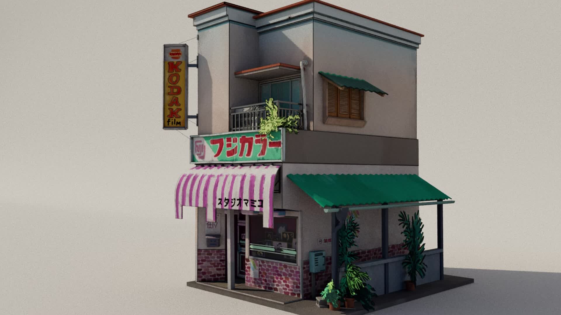 ArtStation - Japanese Storefront 3D Handpainted