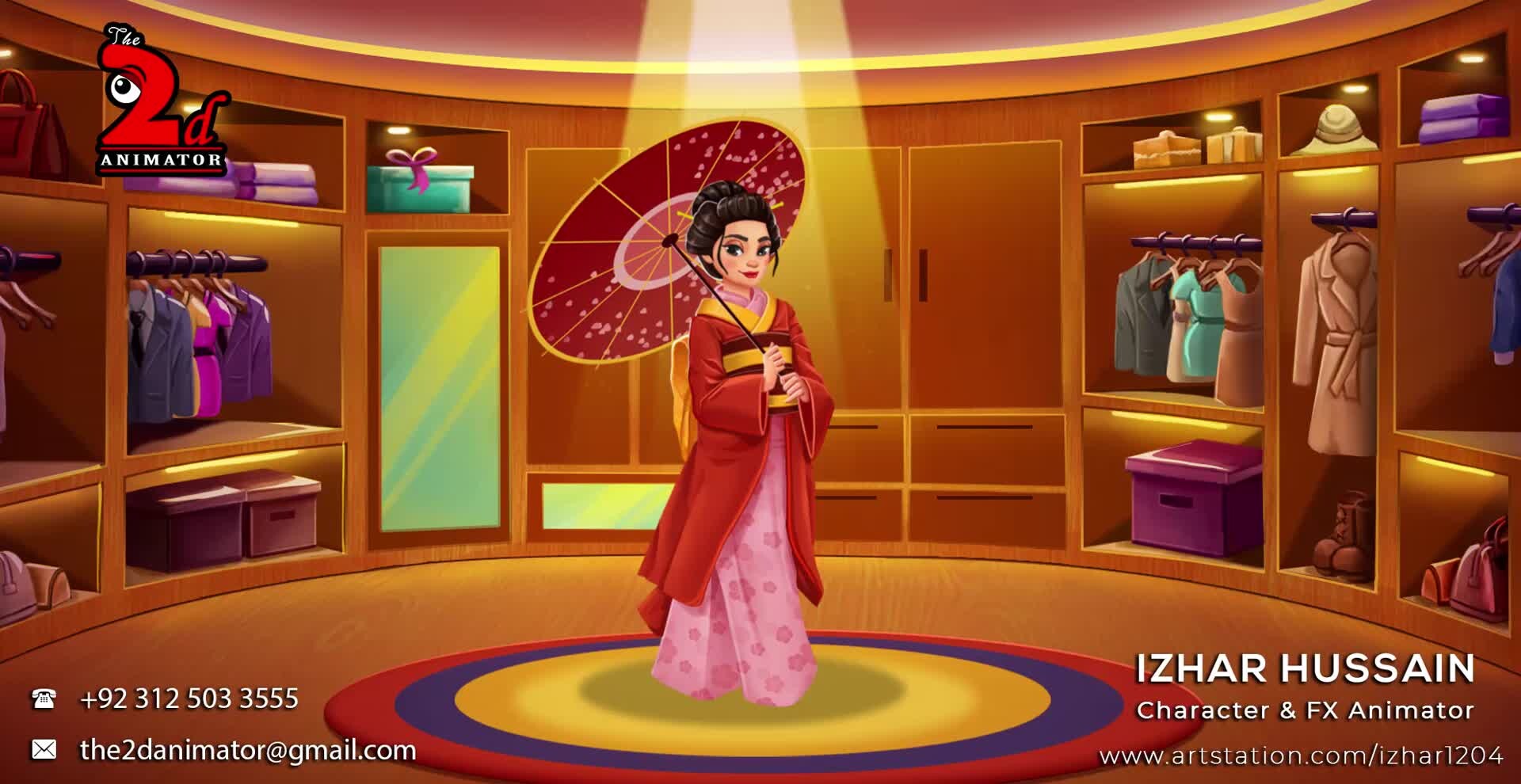 ArtStation - Japanese Girl Spine 2d Animation for Cooking Games