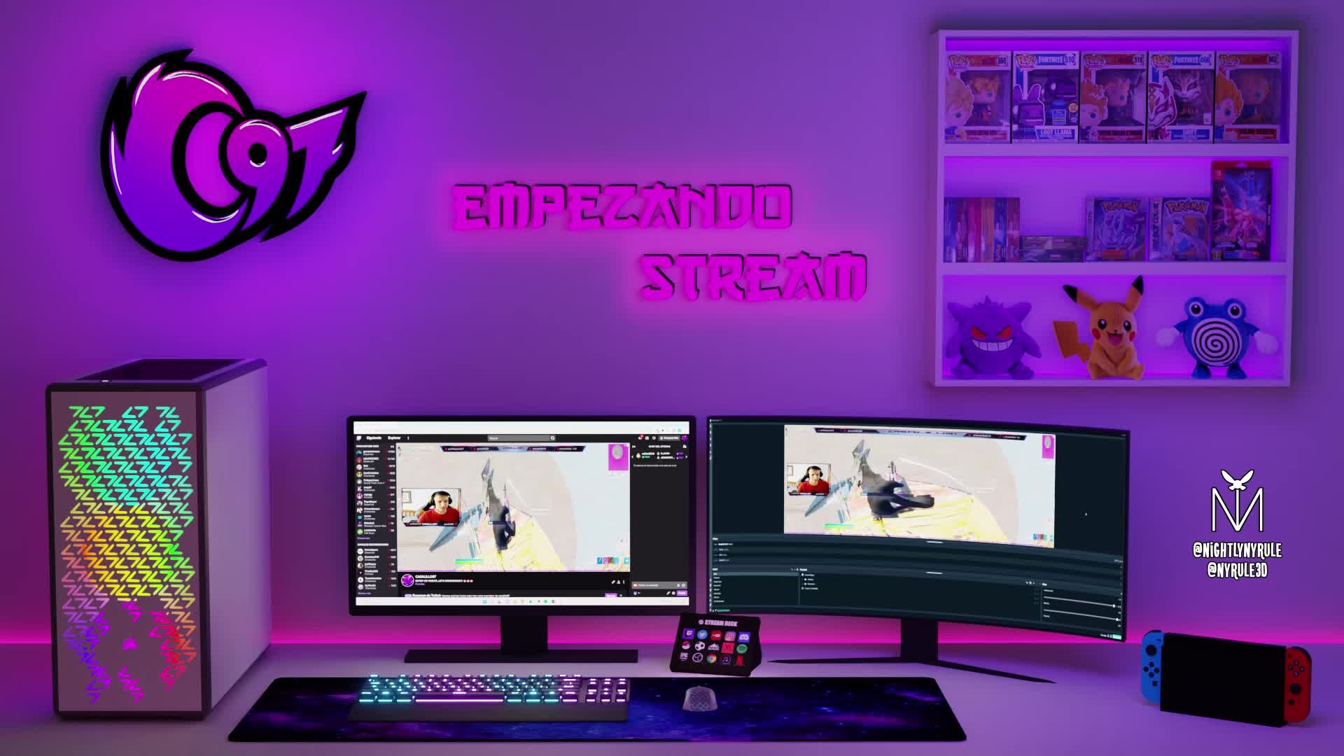 ArtStation - Starting and Offline Screen with 3D Setup for Twitch ...