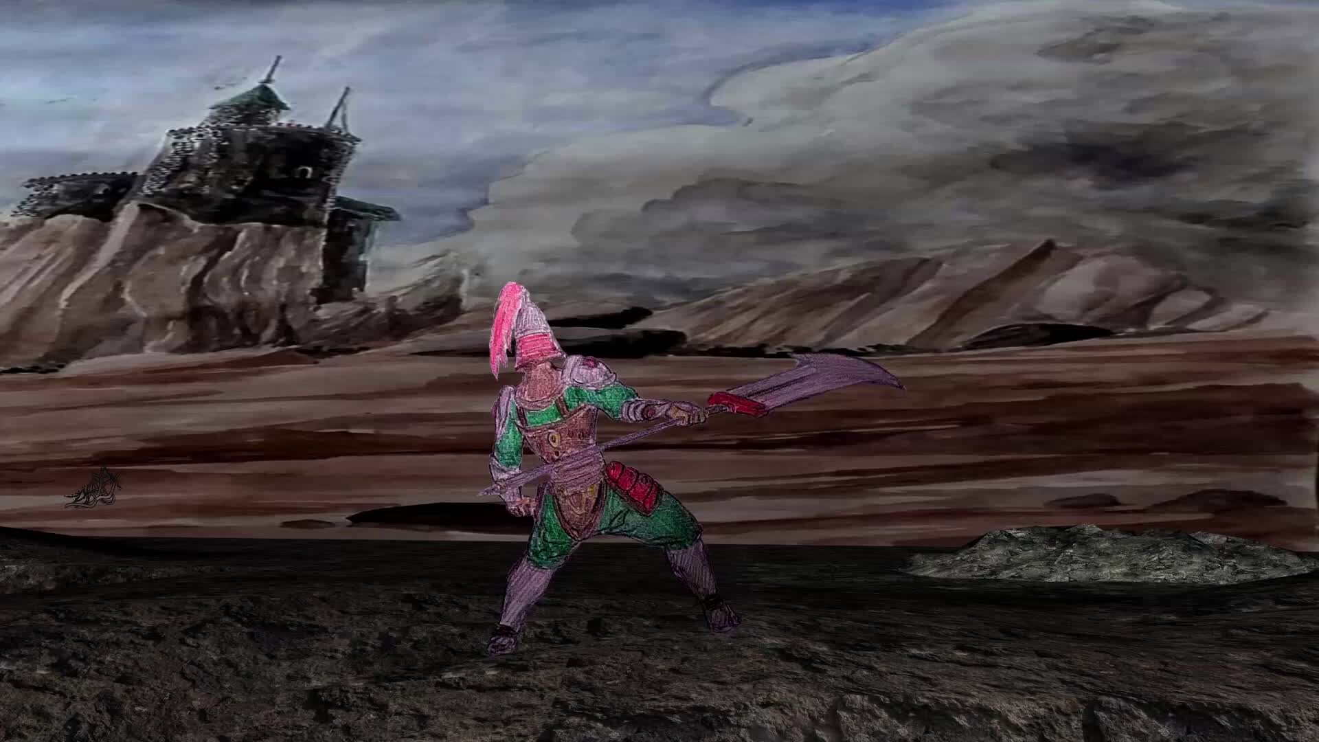 ArtStation - Warrior is training.