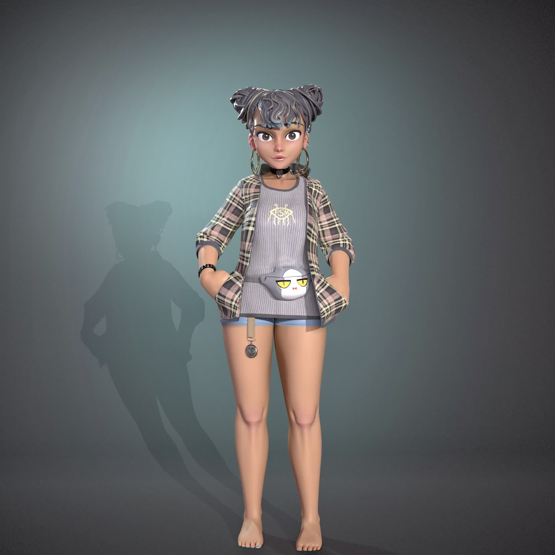 KP Comics Studios - Uptown Girl 3D Model Character