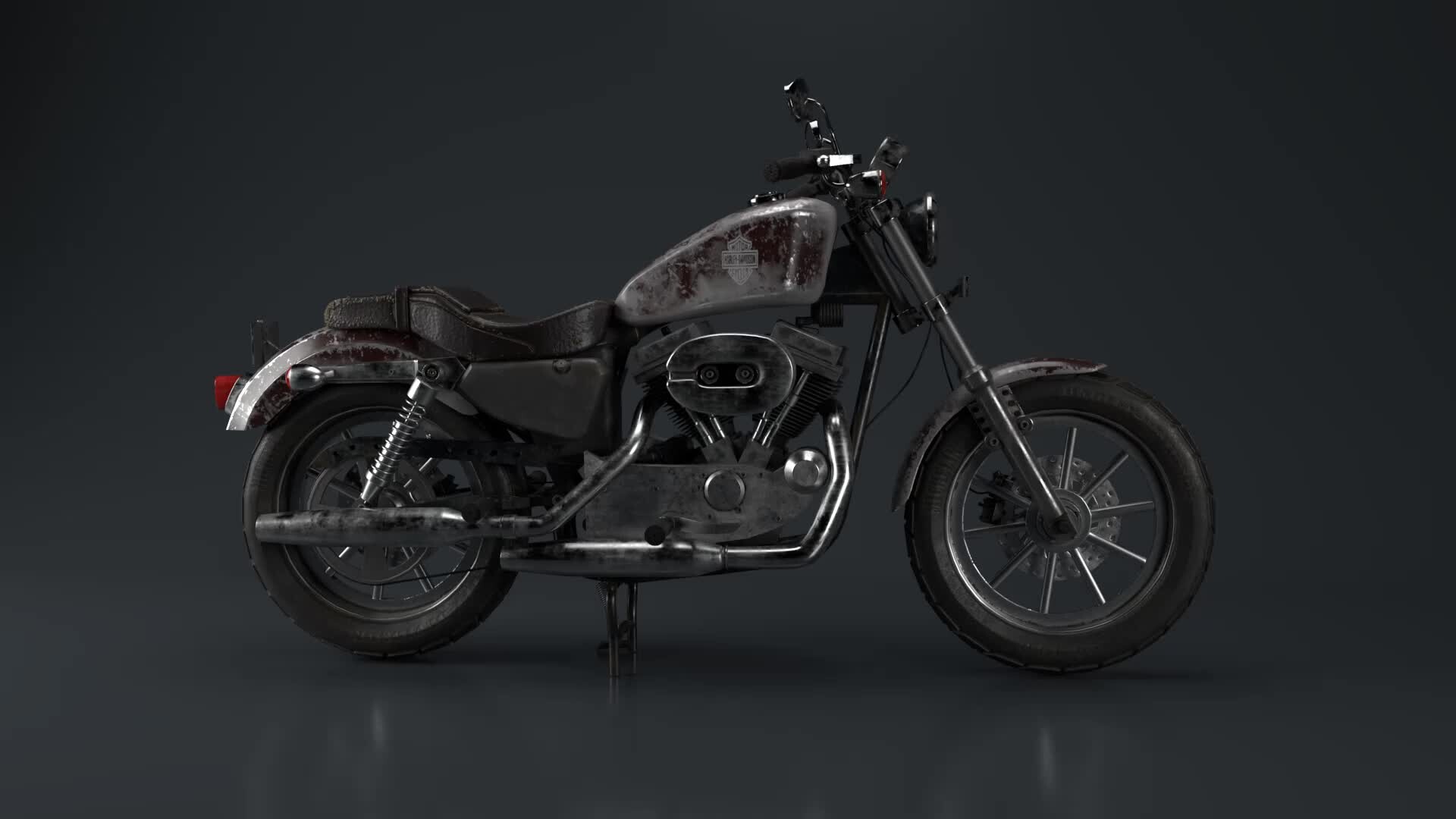 ArtStation - Rusted Motorcycle